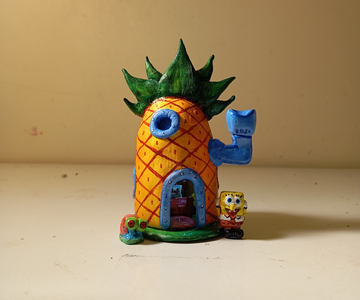 Miniature SpongeBob Pineapple House Interior & Exterior | Handmade ...