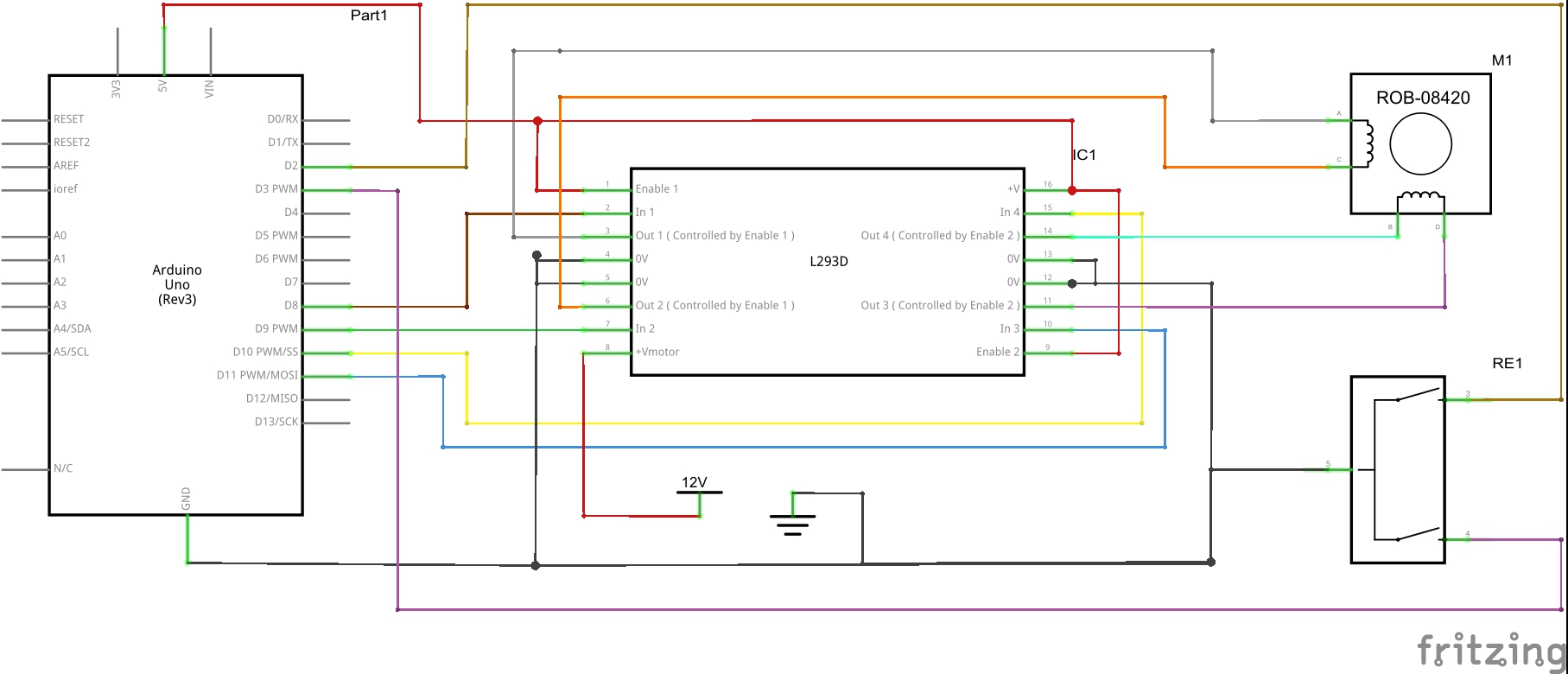 ARDUINO Stepper Motor Controlled With Rotary Encoder and L293d or ...