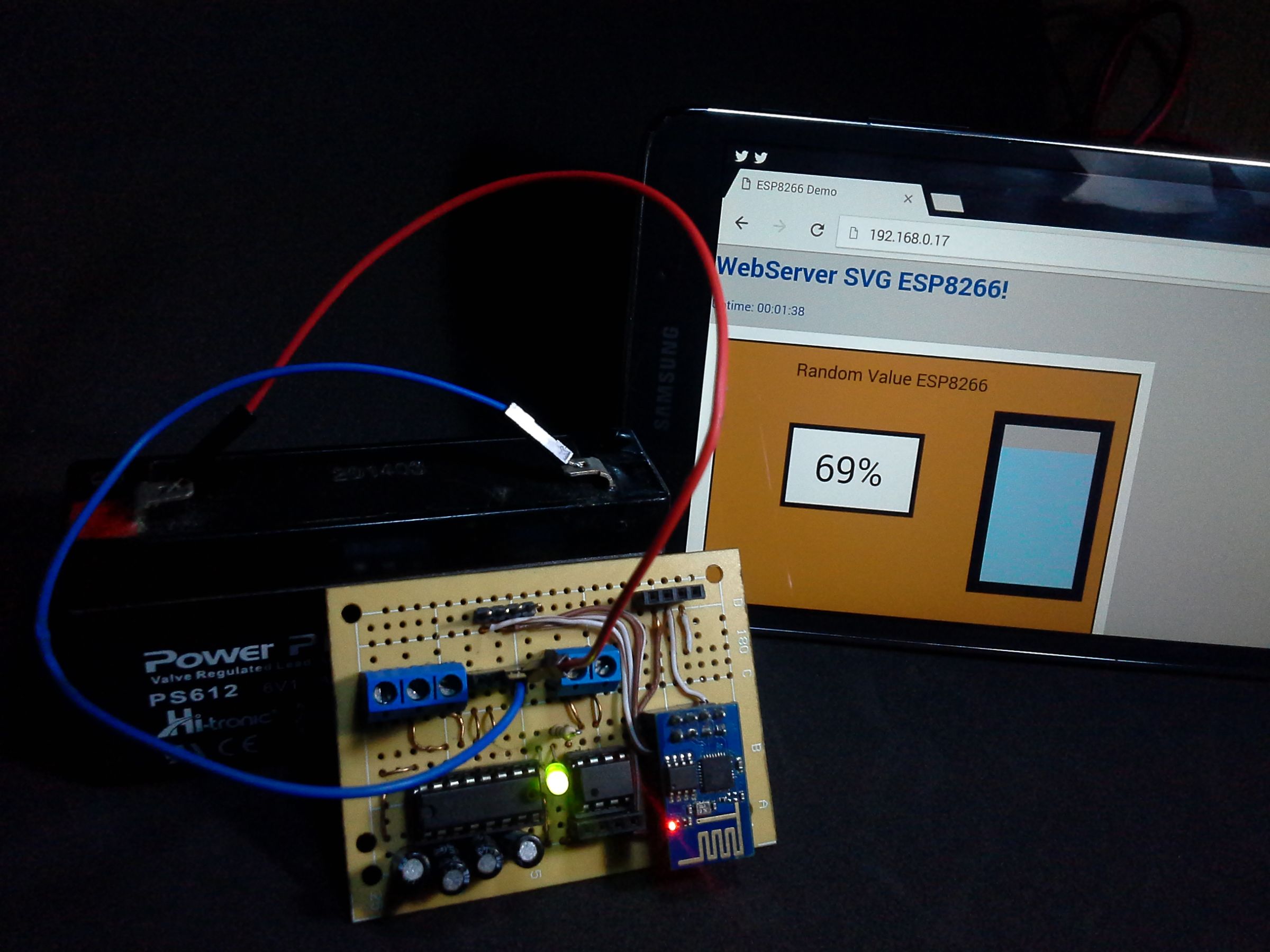 Web Server Scada SVG ESP8266 Random Value With 6V Battery : 3 Steps ...