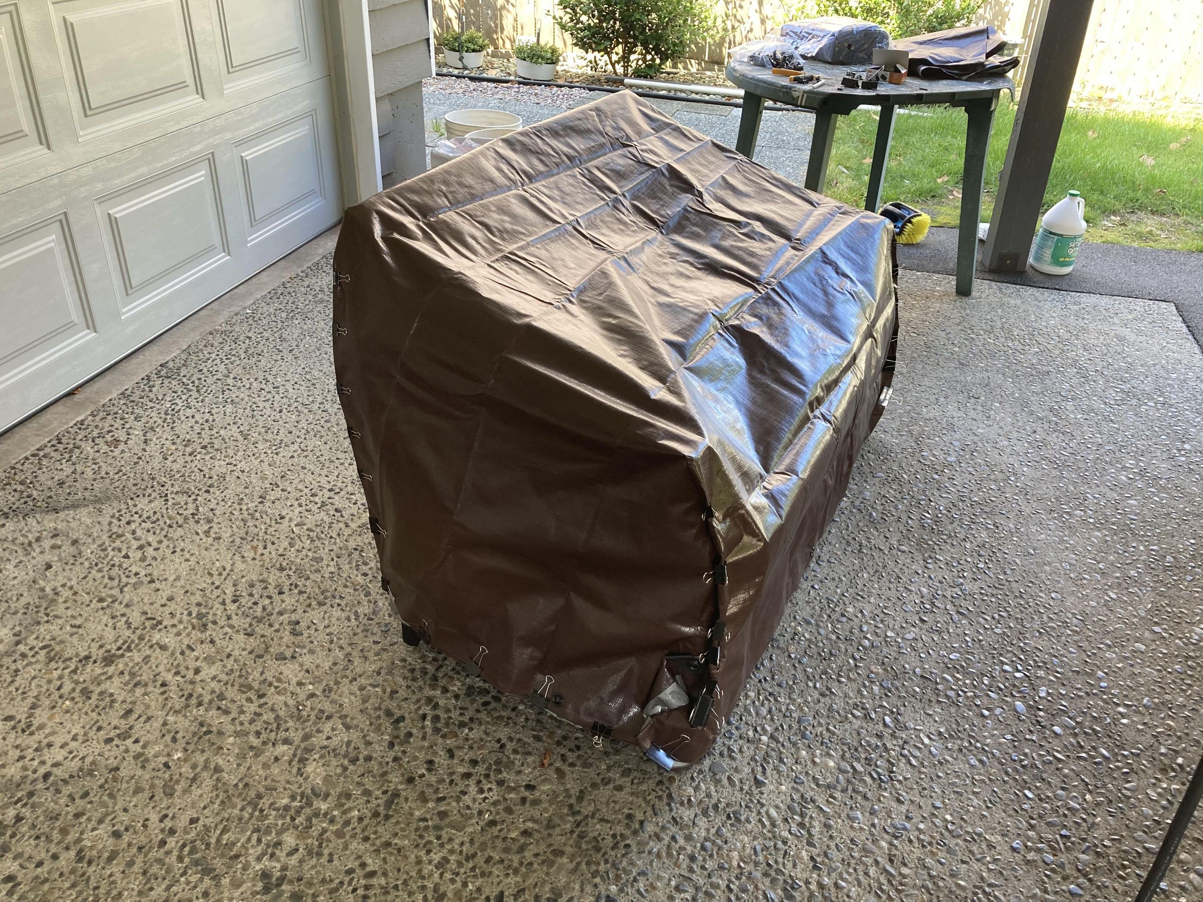 Tarp Outdoor Patio Furniture Cover- With Fused Tarp Seams by Melting ...