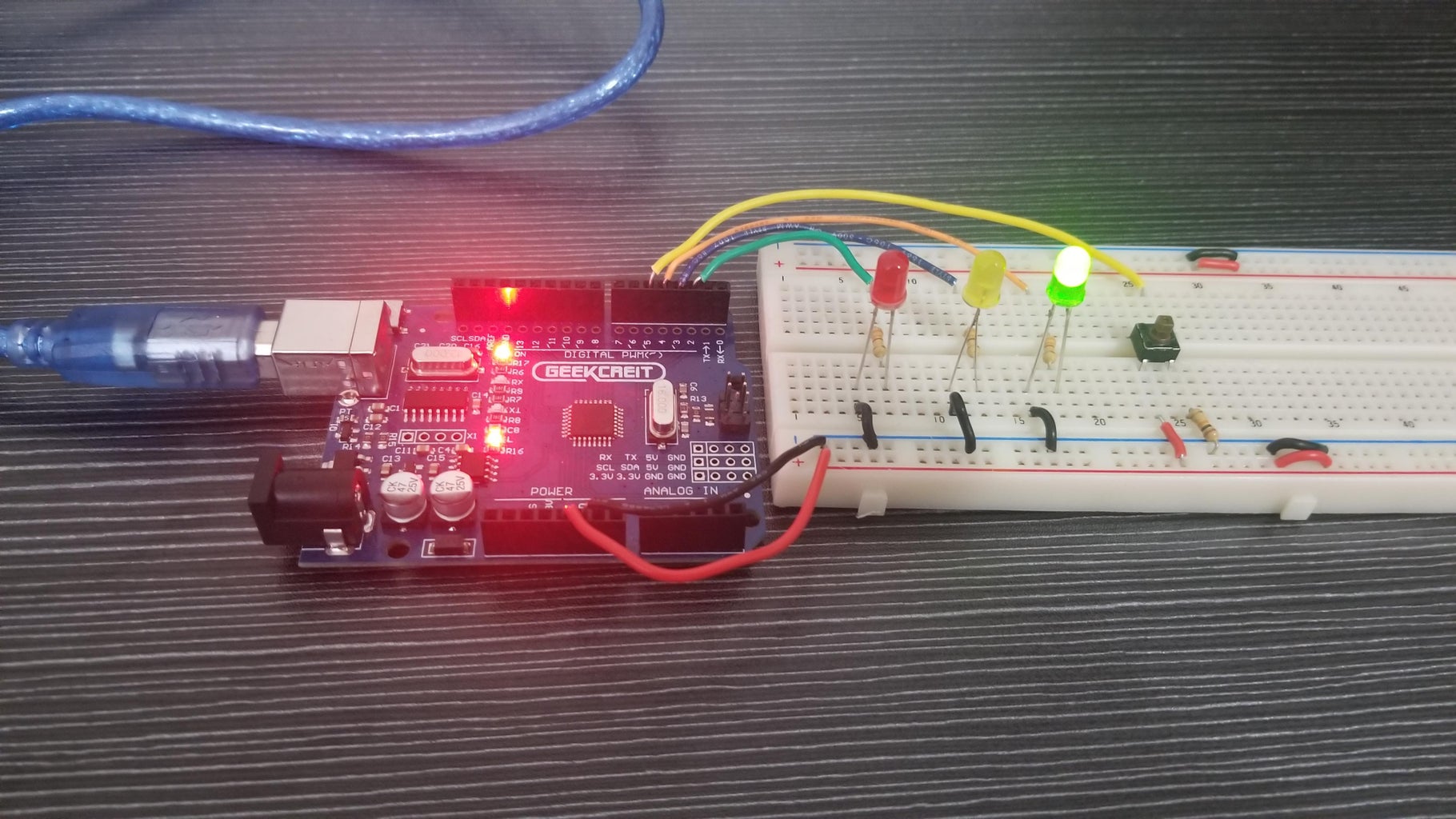 Arduino Led Stoplight 5 Steps Instructables