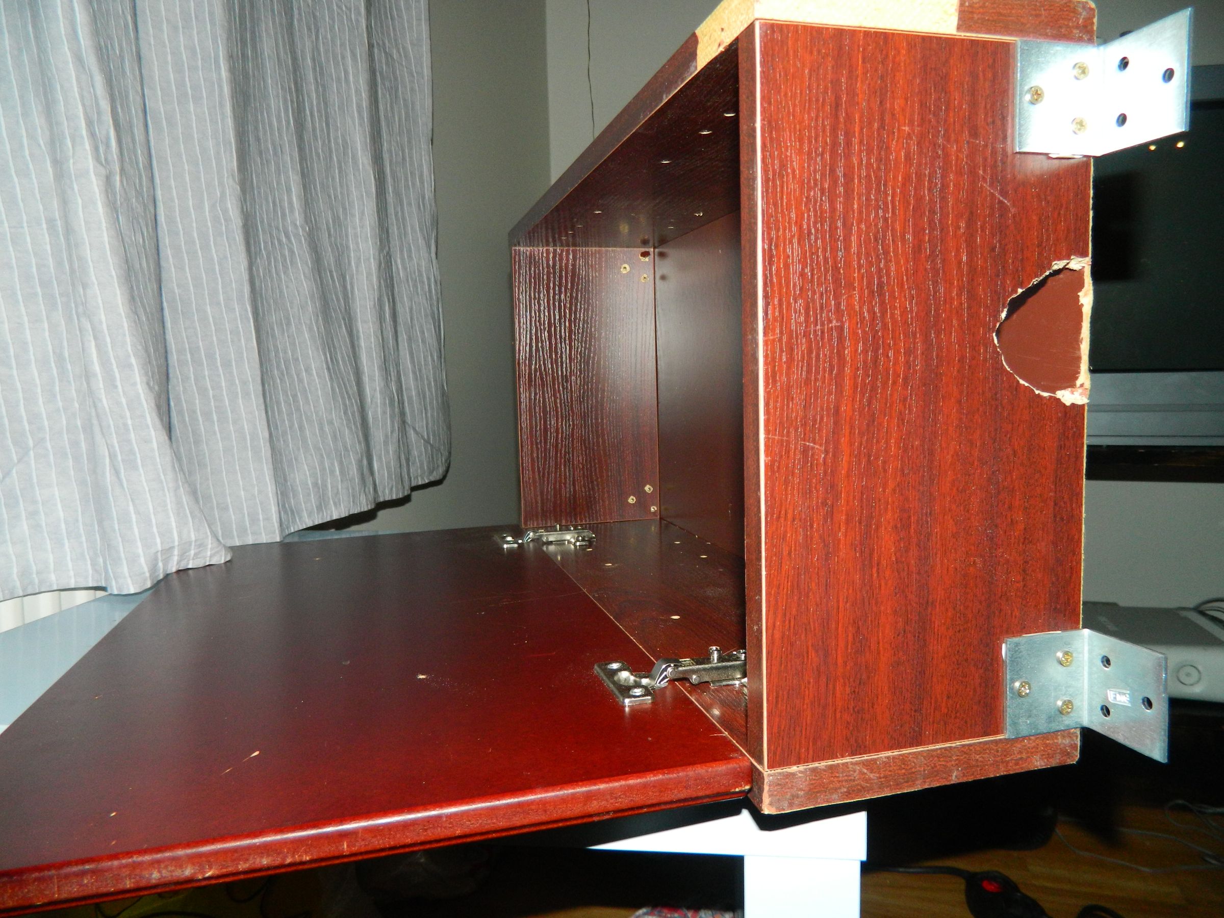 DIY "Hidden" Video Projector Folding Shelf, Carbon Fiber Look : 8 Steps ...