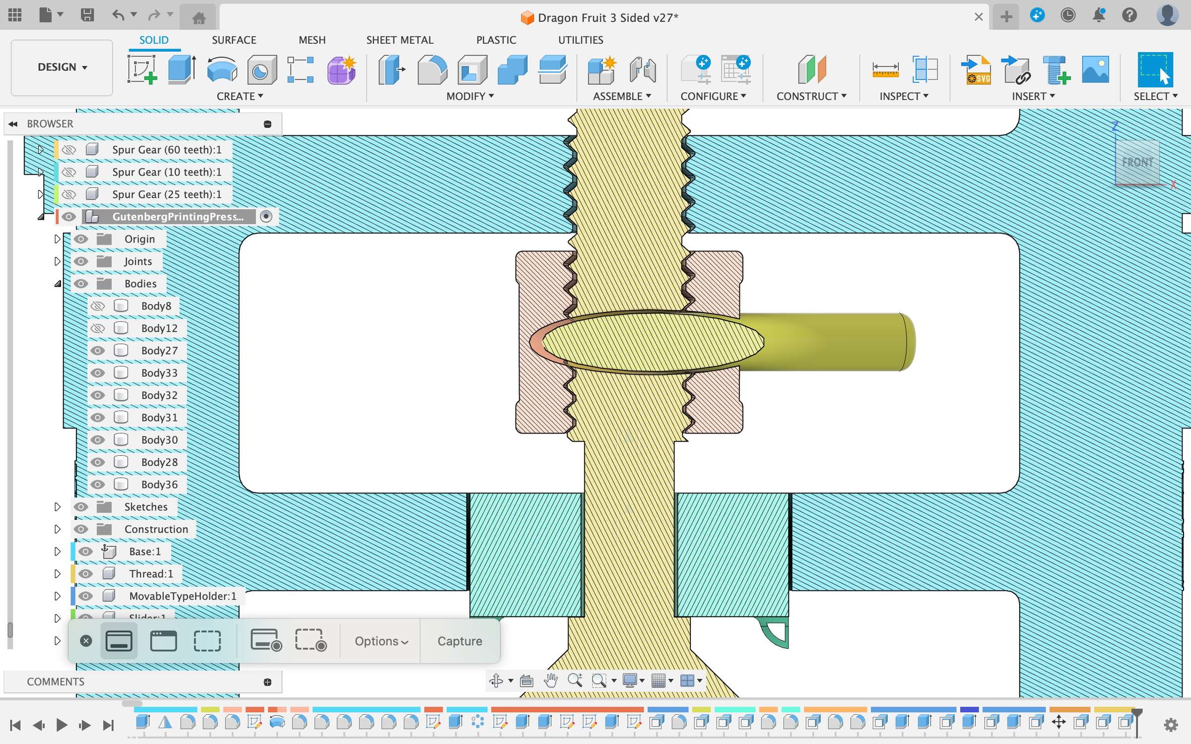 Gutenberg Printing Press Printed on a 3D Printer : 40 Steps (with ...