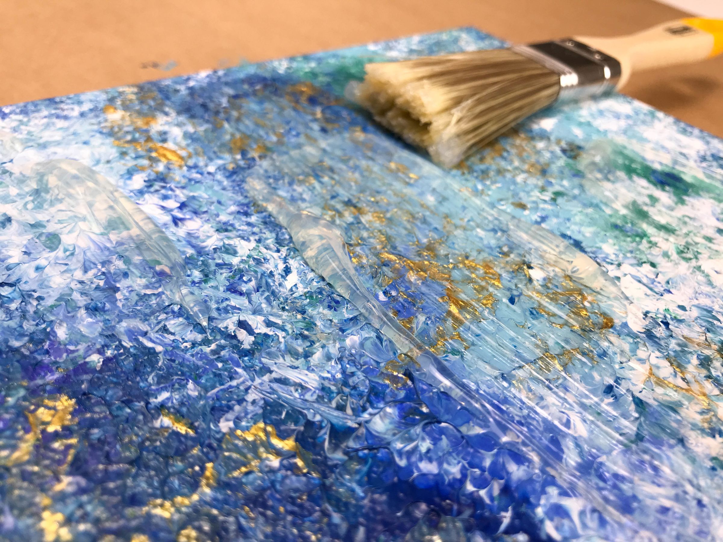 DIY Gold Acrylic Abstract Painting : 13 Steps (with Pictures ...