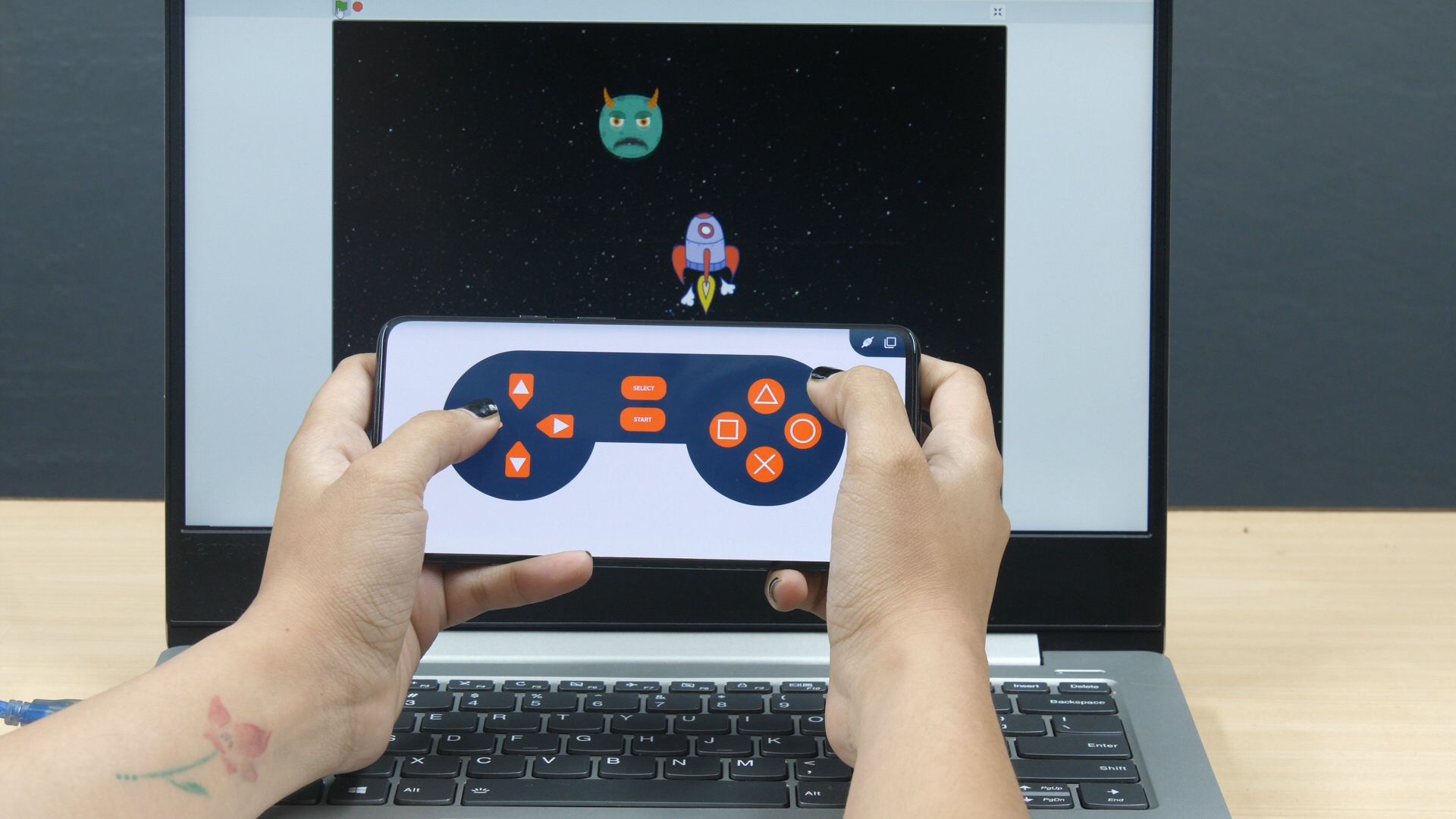 Make a Smartphone Controlled Space Battle in PictoBlox- Scratch 3.0 ...