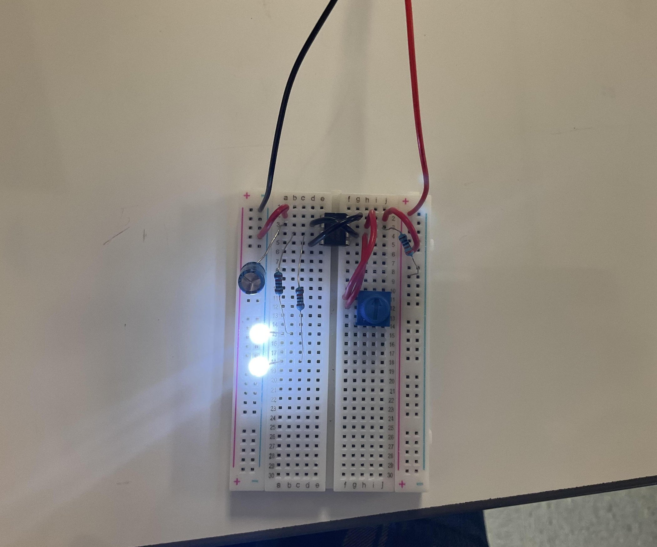 Blinking Led Light(with Potentiometer to Adjust Blink Rate) : 9 Steps - Instructables