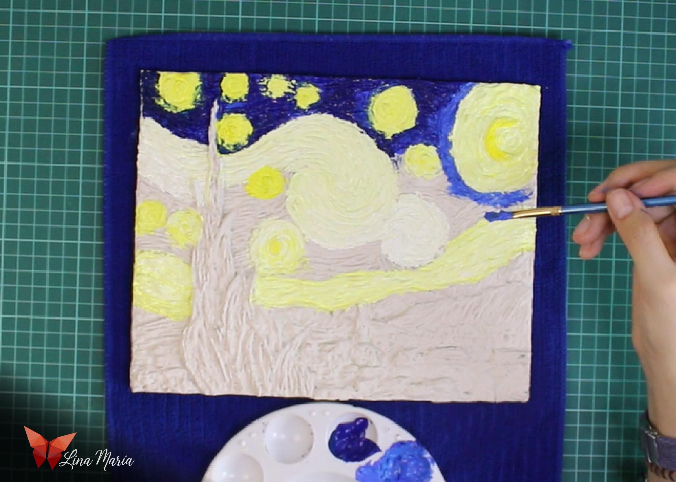DIY Relief Painting - Starry Night : 25 Steps (with Pictures ...