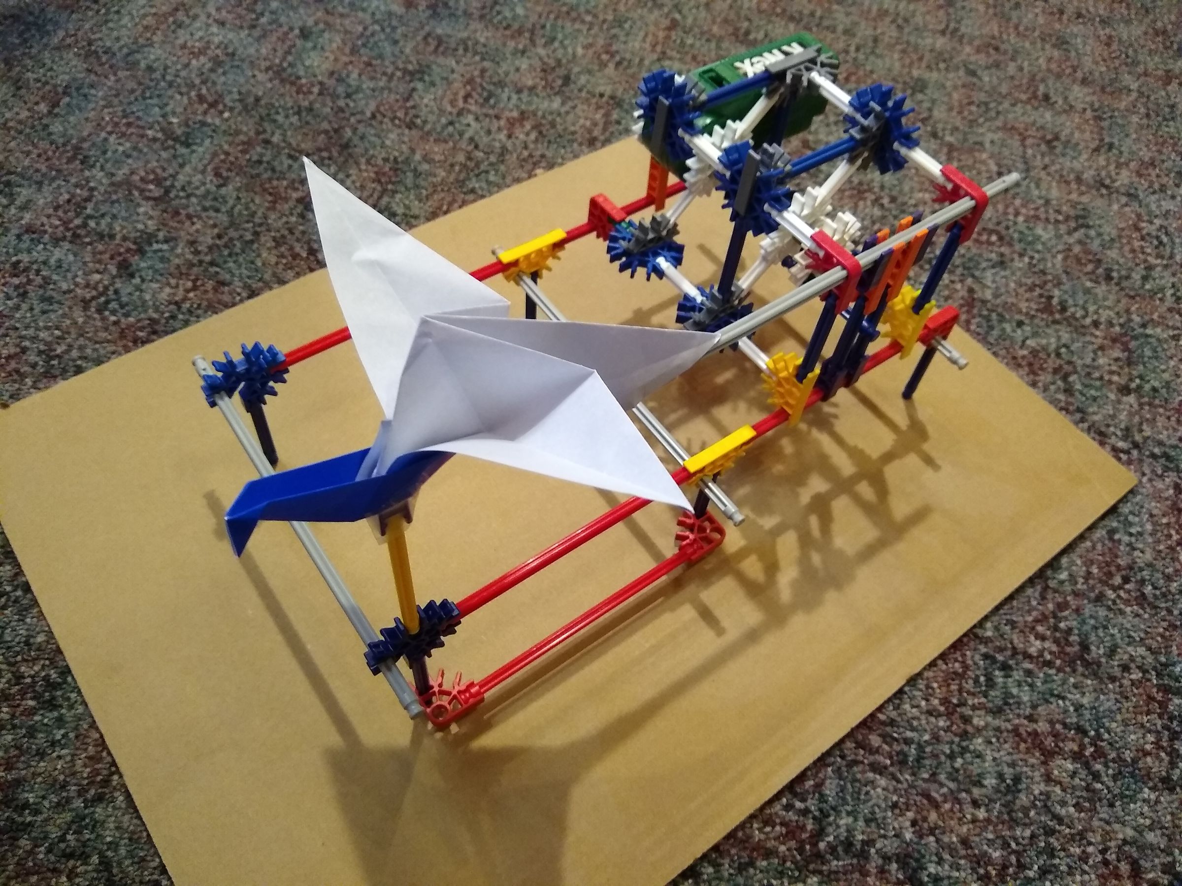 Knex and Origami Flapping Bird Automata : 11 Steps (with Pictures ...