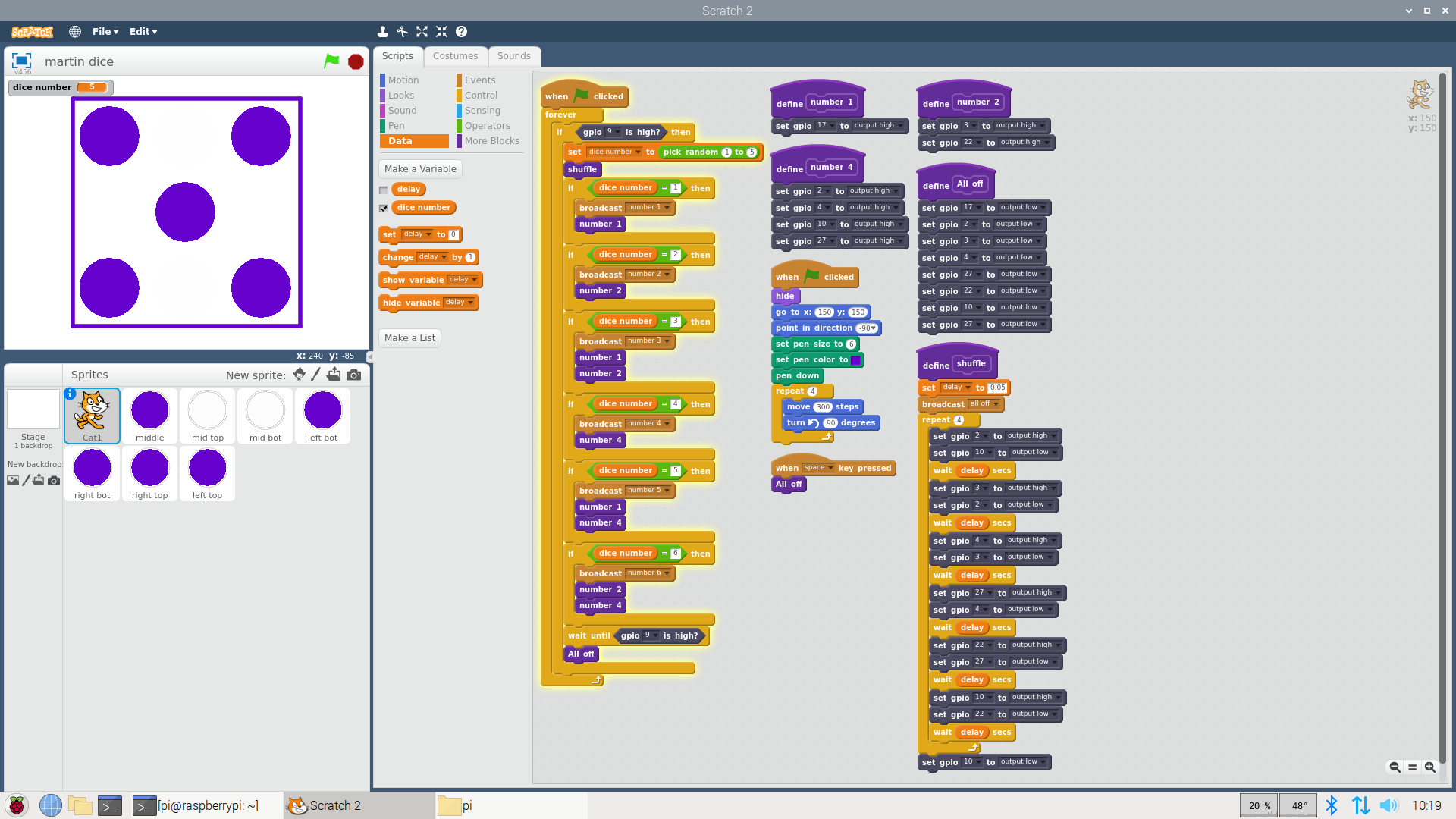 Raspberry PI Dice Project : 6 Steps - Instructables