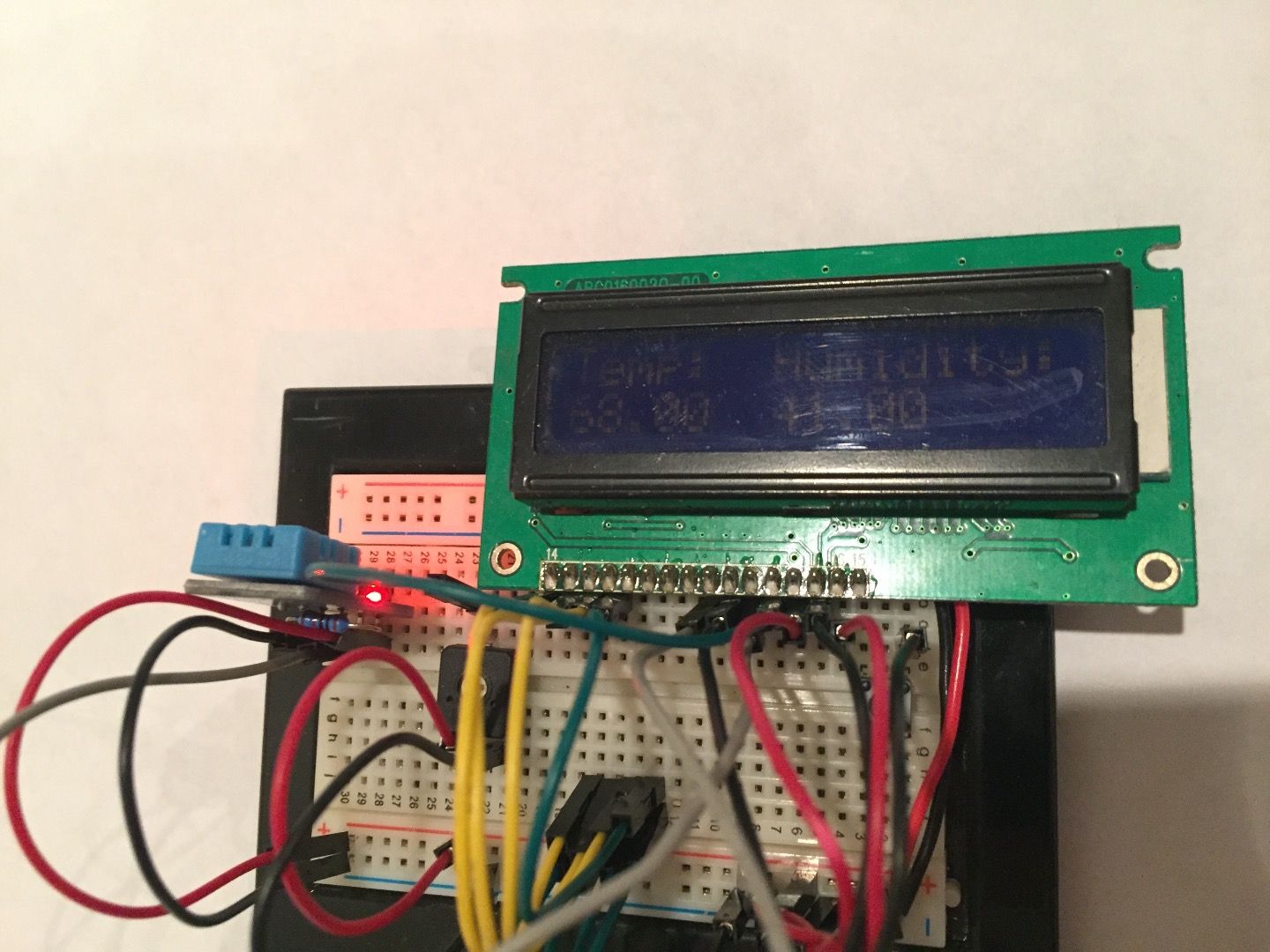 Portable Arduino Uno Temperature and Humidity Sensor With LCD Screen ...
