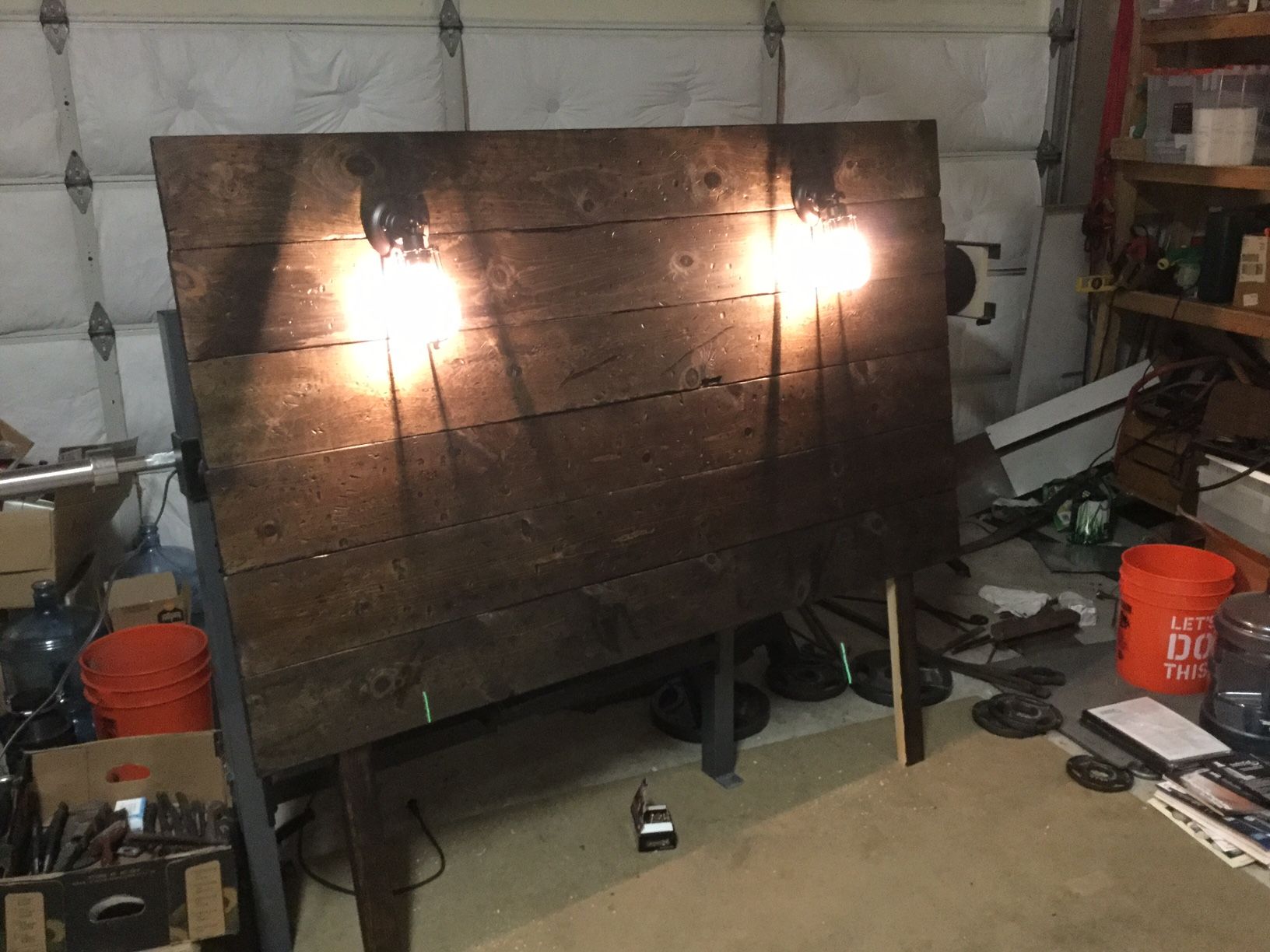 Rustic Headboard With His and Her Lights : 5 Steps (with Pictures ...