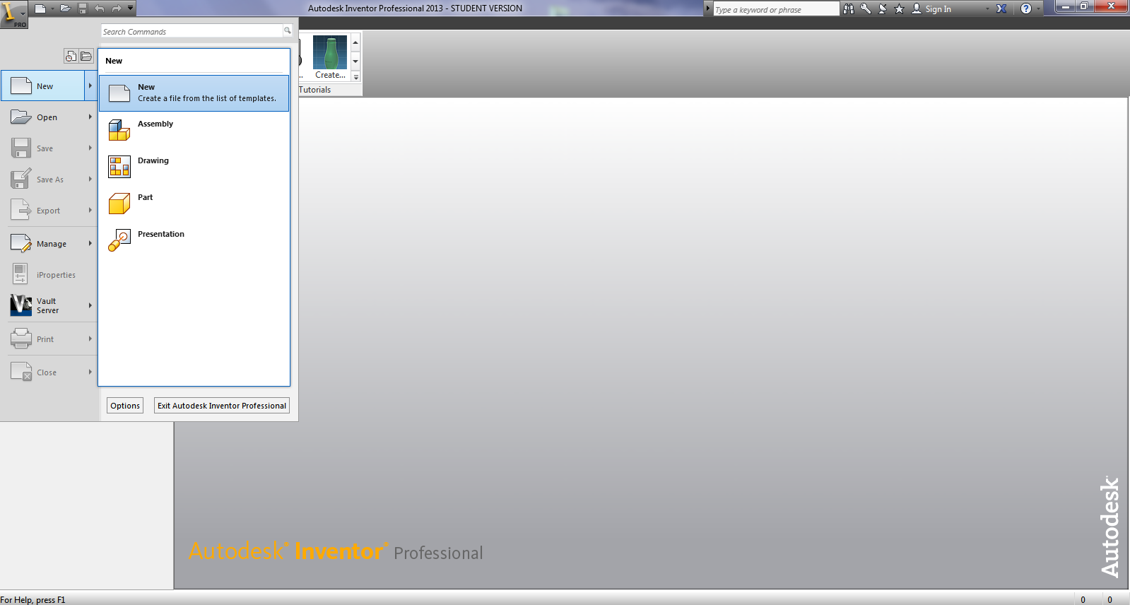 Autodesk Inventor Professional 2013 Basic Wine Glass Tutorial : 4 Steps ...