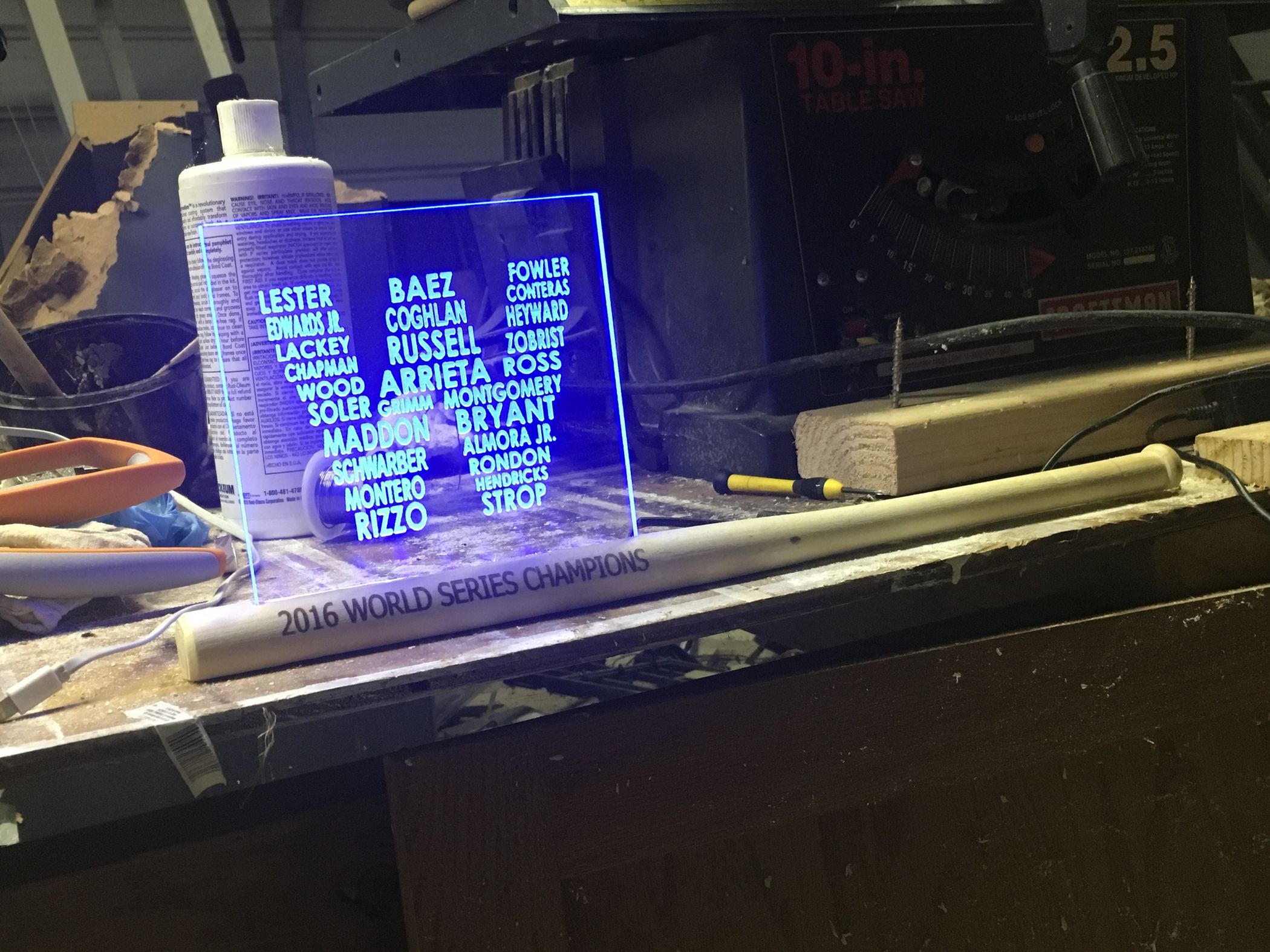 Chicago Cubs Lighted Led Bat Sign : 4 Steps (with Pictures) - Instructables