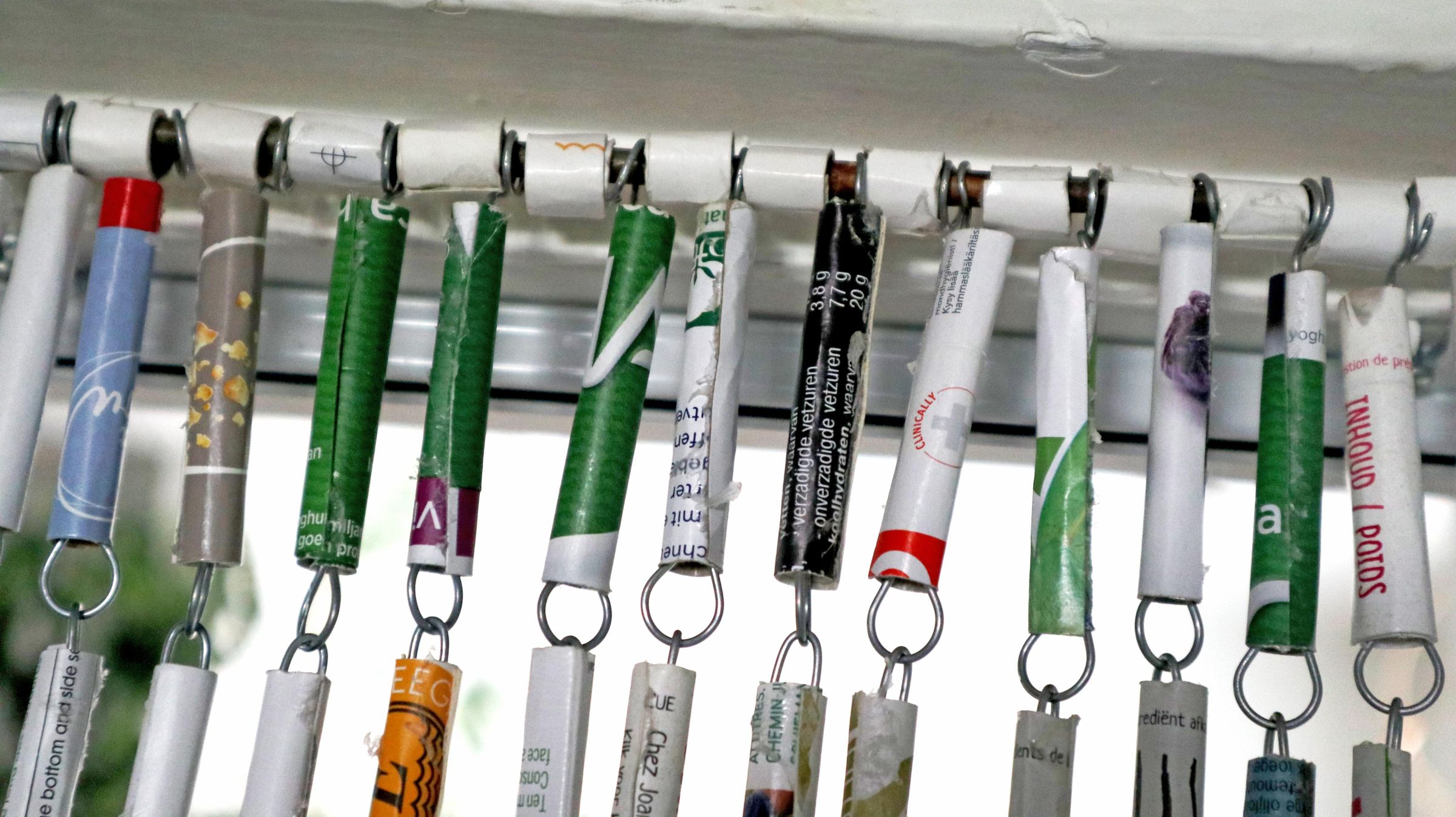 String Door Curtain Made of Repurposed Groceries Carton : 7 Steps (with ...