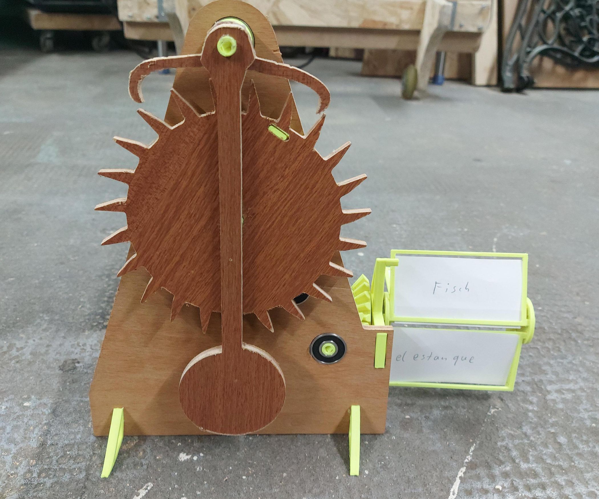 Vocabulary Learning Pendulum Mechanism Made From Cnc Cut Wood and 3d ...