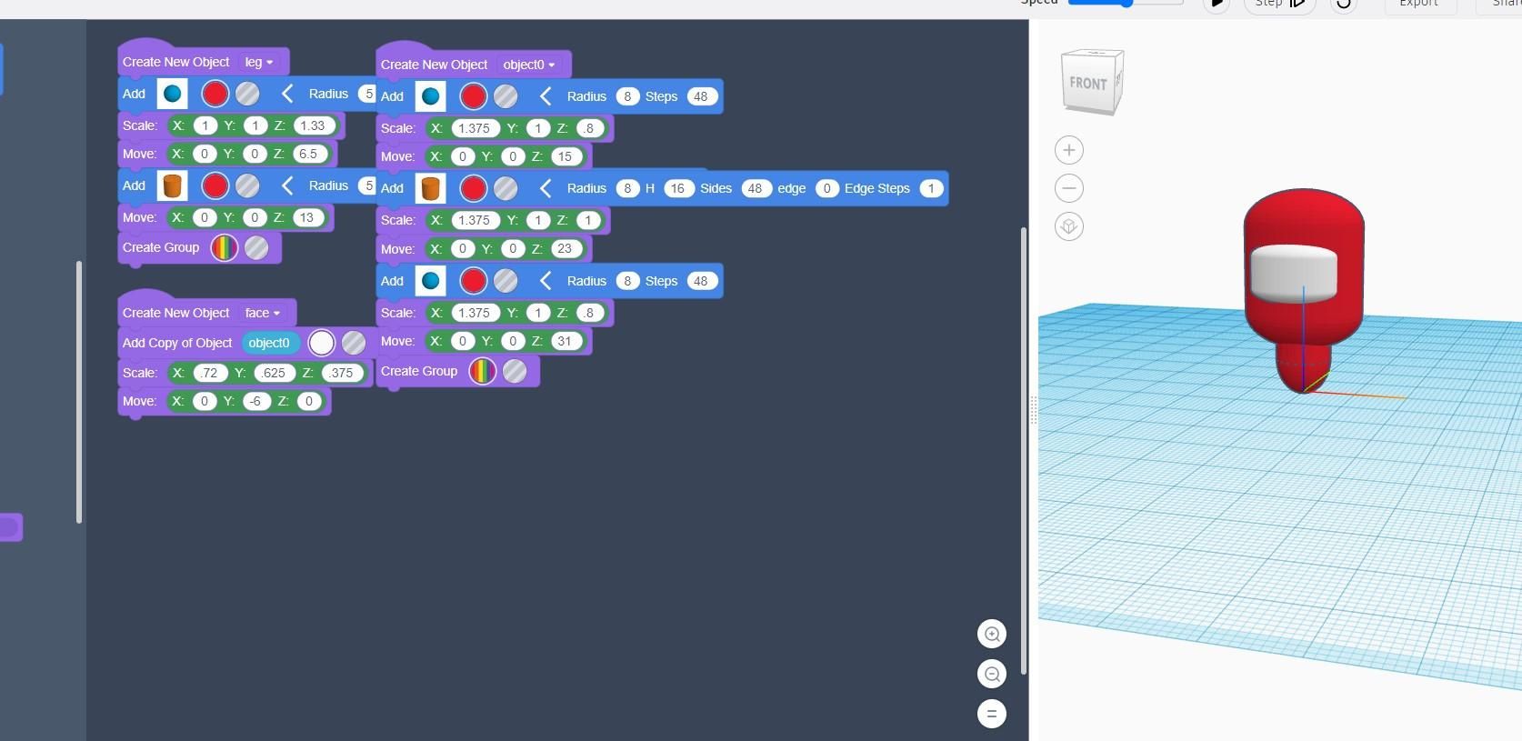 Among Us Character With Tinkercad Code Blocks : 6 Steps (with Pictures ...
