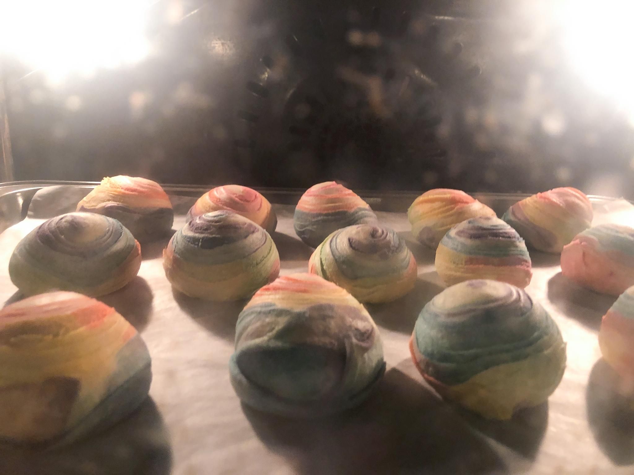 Rainbow Puff Balls With Coconut Filling : 12 Steps (with Pictures ...