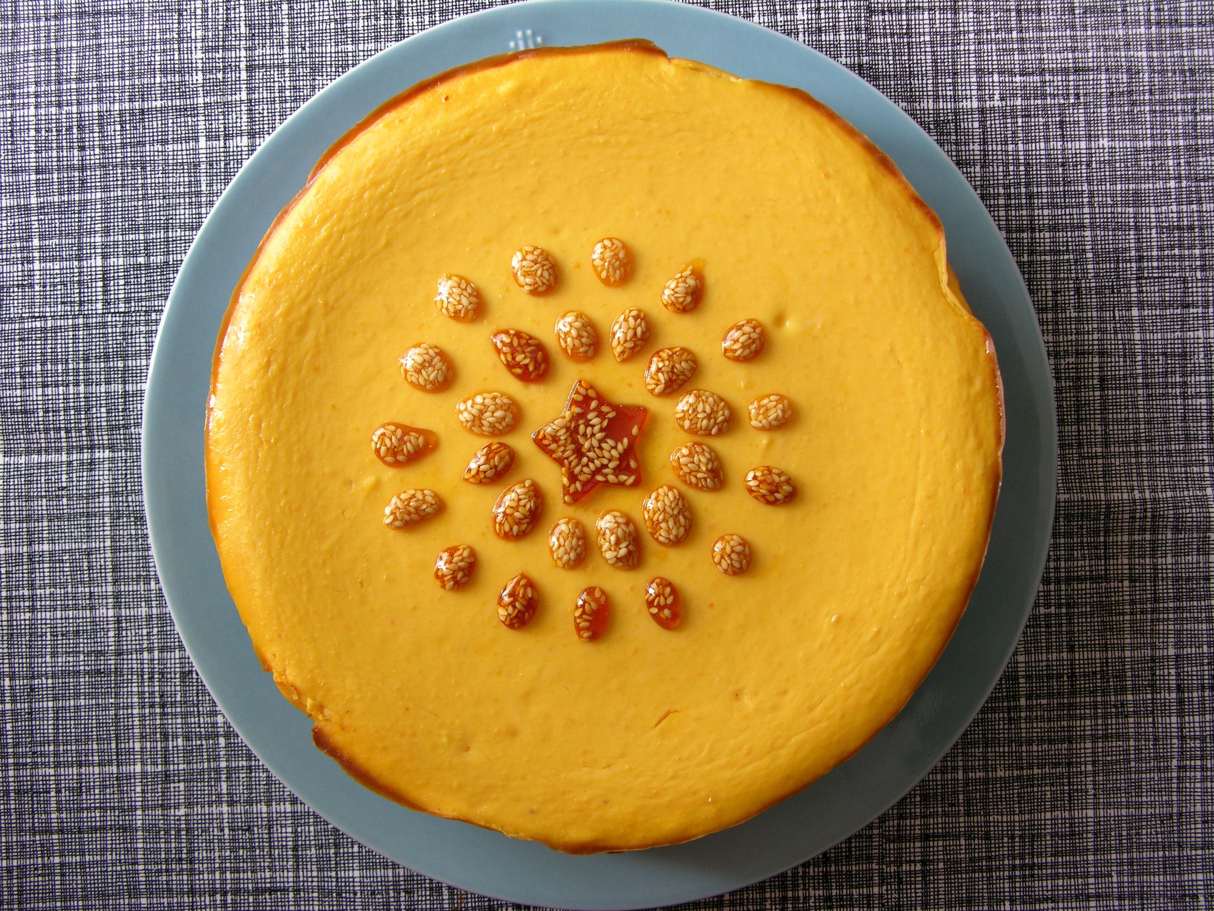 Butternut Squash Cheesecake With Tear Drop Sesame Candy : 7 Steps (with ...
