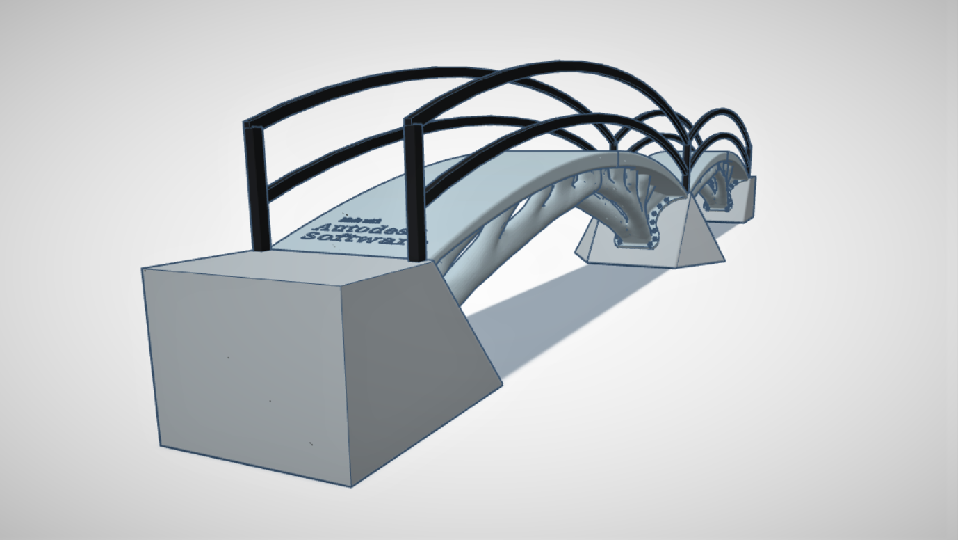 Double Arched Pedestrian Bridge (Inverted Version) : 14 Steps ...