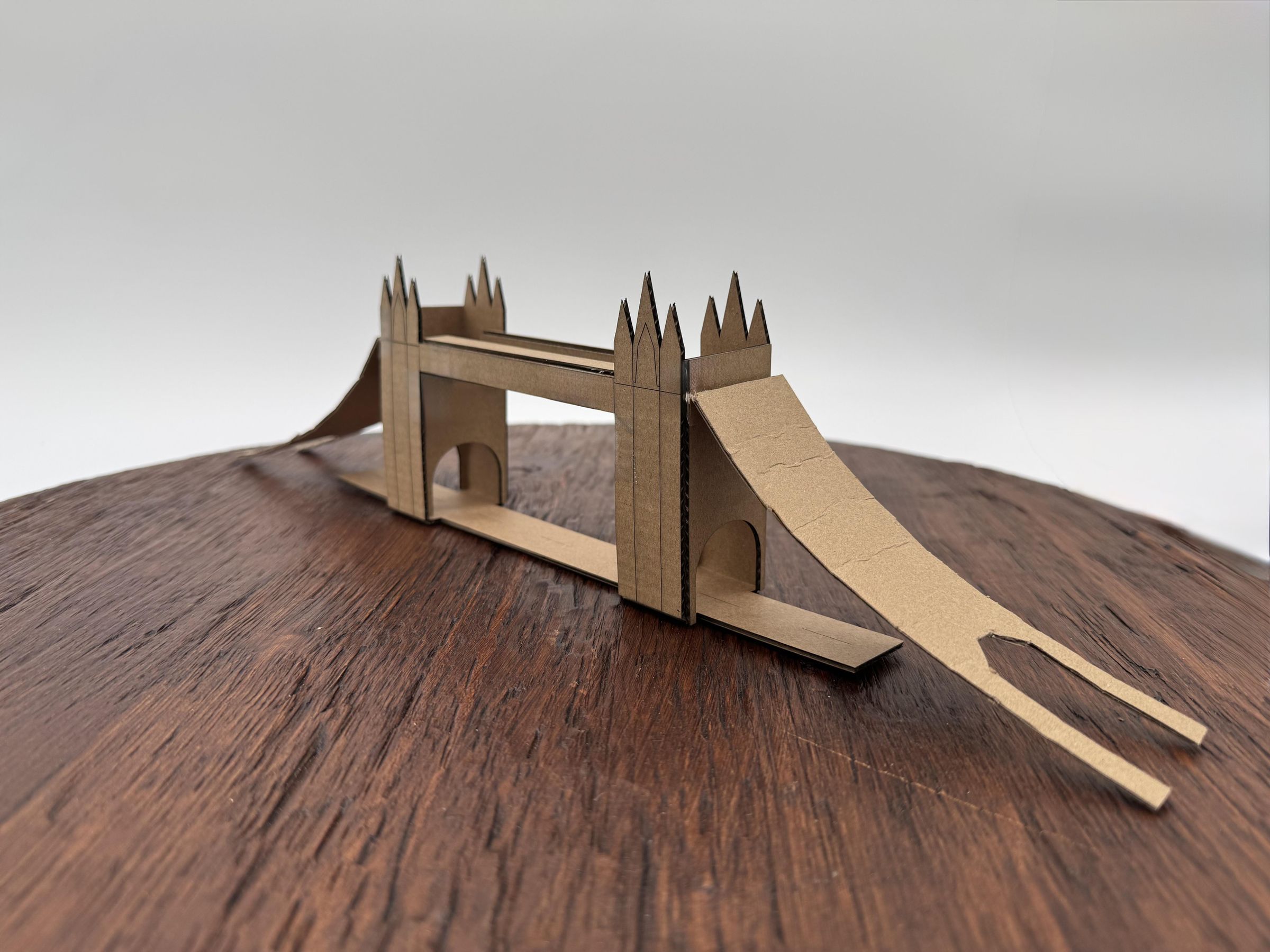 Fold-Together Cardboard Tower Bridge, With Working Drawbridge : 7 Steps ...