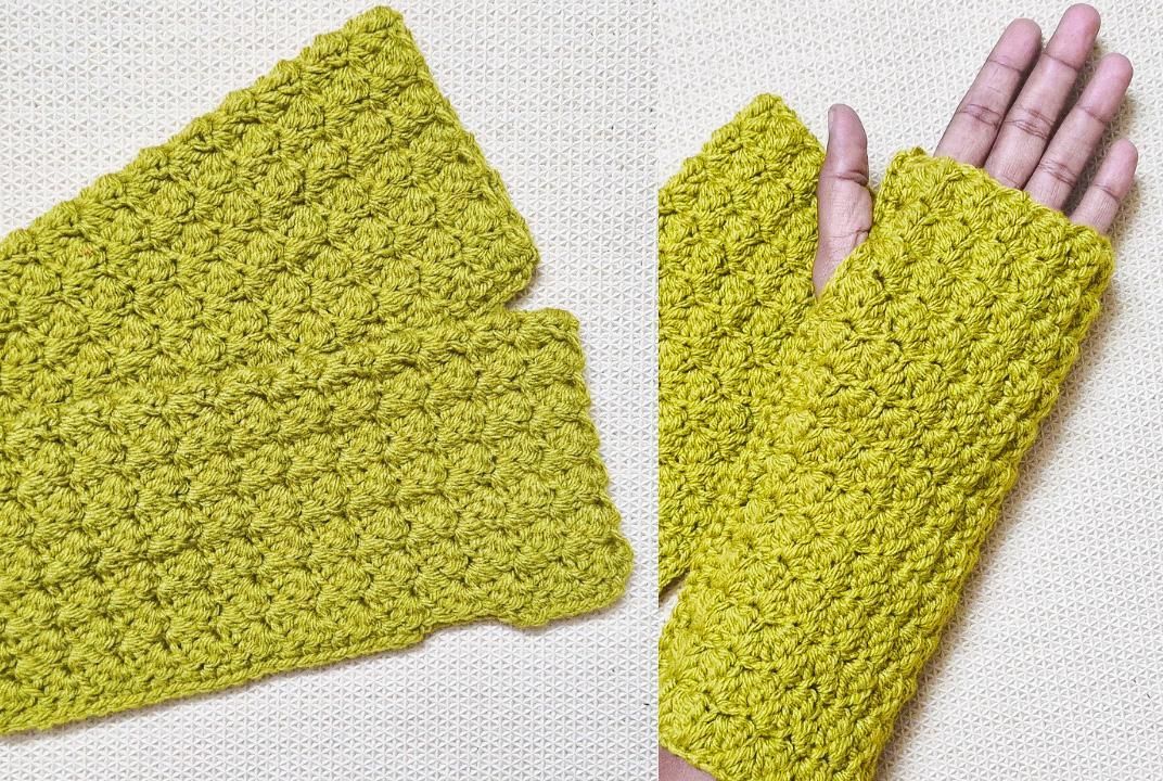 Easy Willow Crochet Fingerless Gloves Set : 6 Steps (with Pictures ...