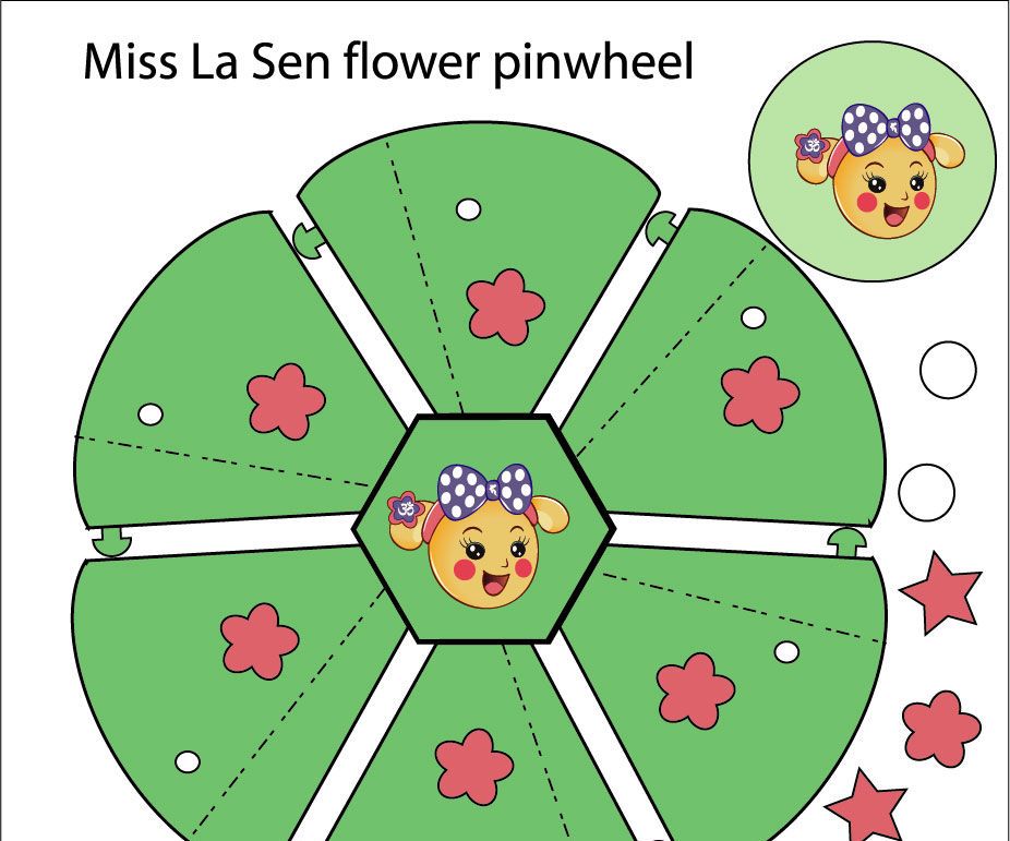 Miss La Sen Flower Pinwheel : 9 Steps (with Pictures) - Instructables