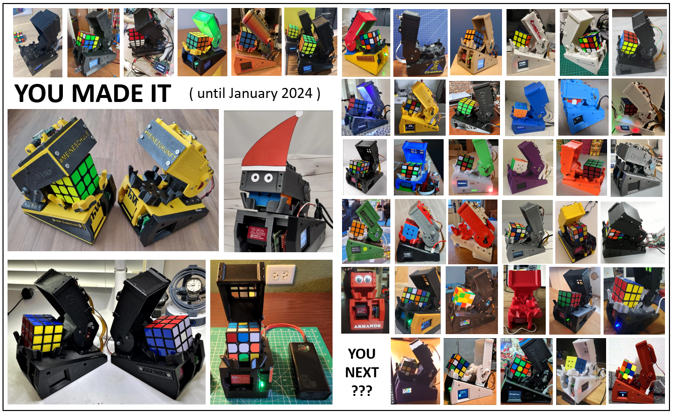 CUBOTino Autonomous: Small, 3D Printed, Rubik's Cube Robot (Raspberry ...