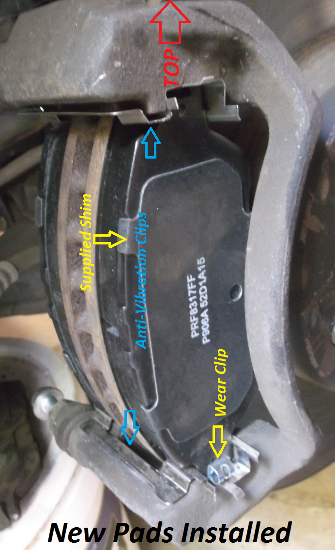 Toyota Brake Pad Installation