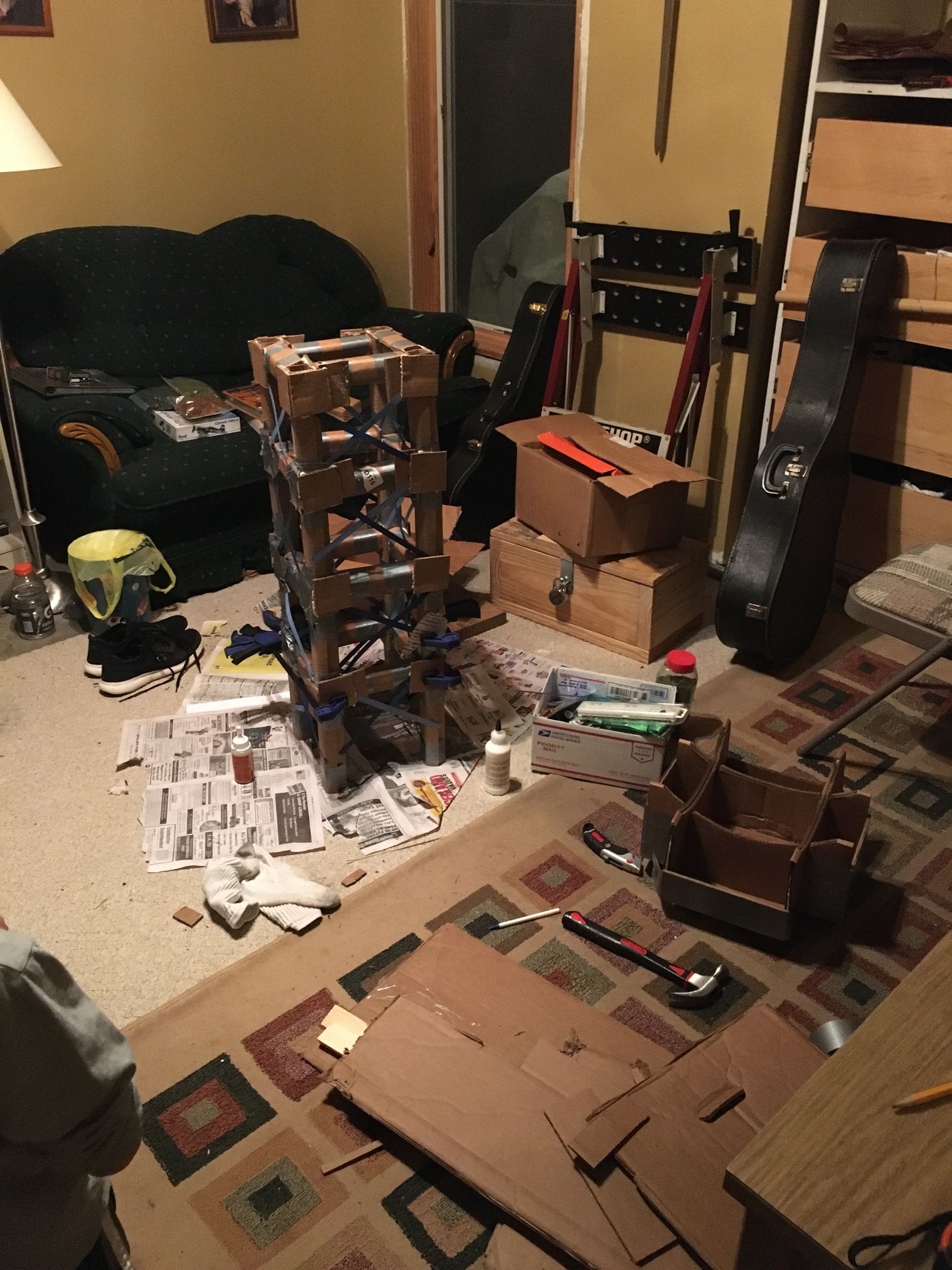 Strong and Simple Cardboard Tower : 5 Steps - Instructables