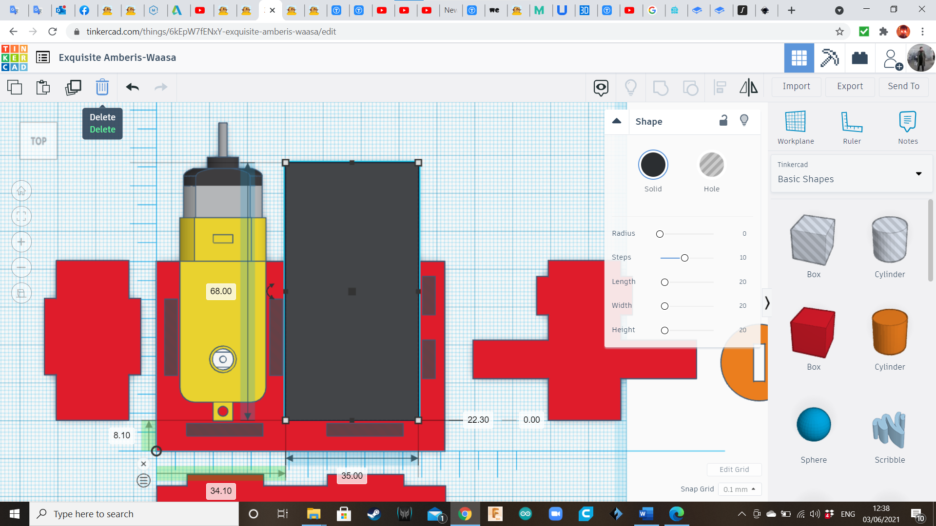 Tinkercad Robotics for School: Laser-cut Walking Machine! : 27 Steps ...