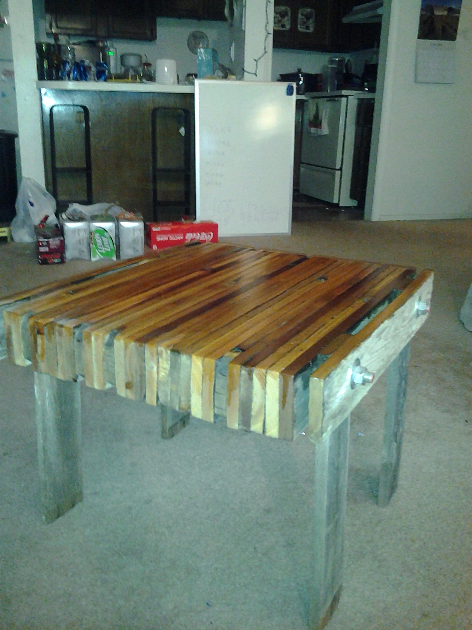 Recycled Fence Butcher Block Style Table : 10 Steps (with Pictures ...