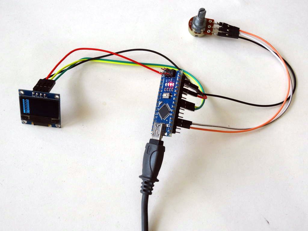 Arduino Nano: Simple SSD1306 I2C OLED Analog Display With Visuino : 7 ...
