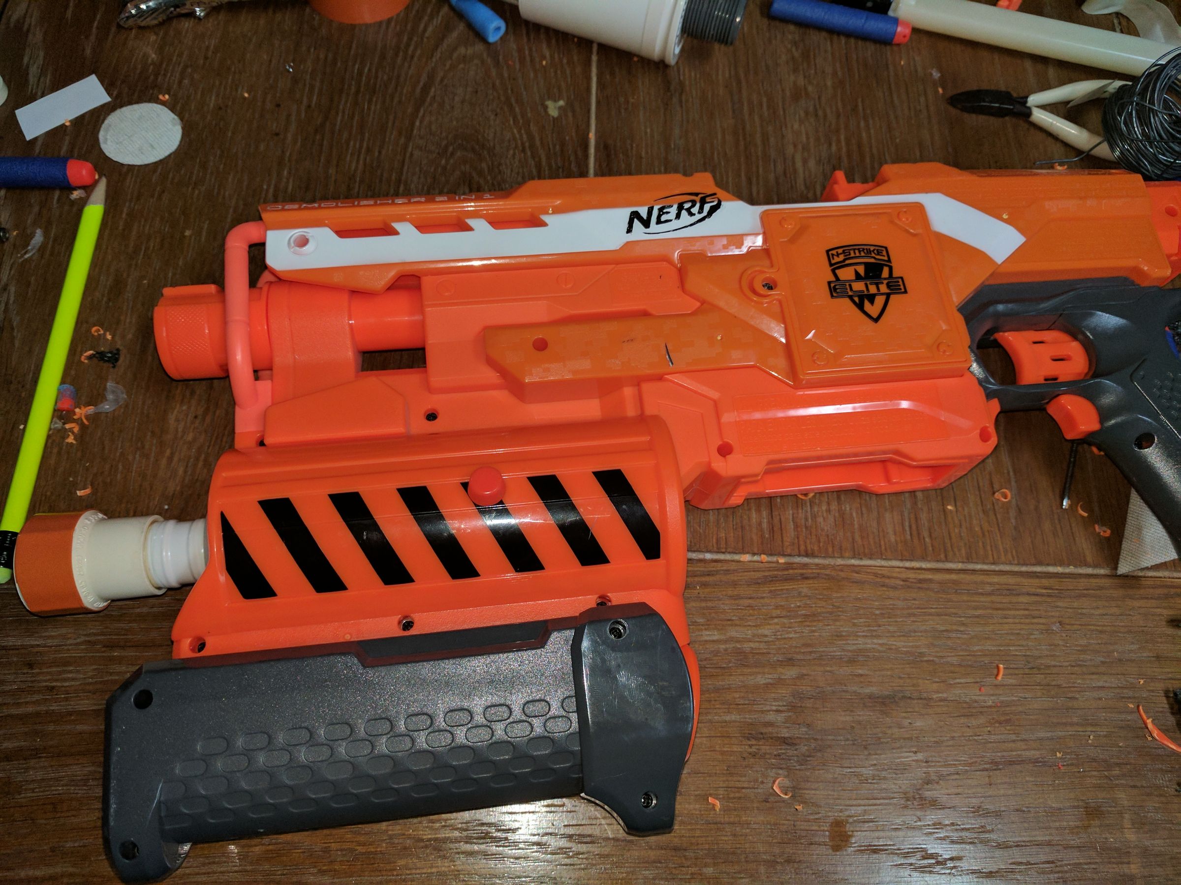 Nerf Demolisher With Integrated Shotgun : 14 Steps (with Pictures ...