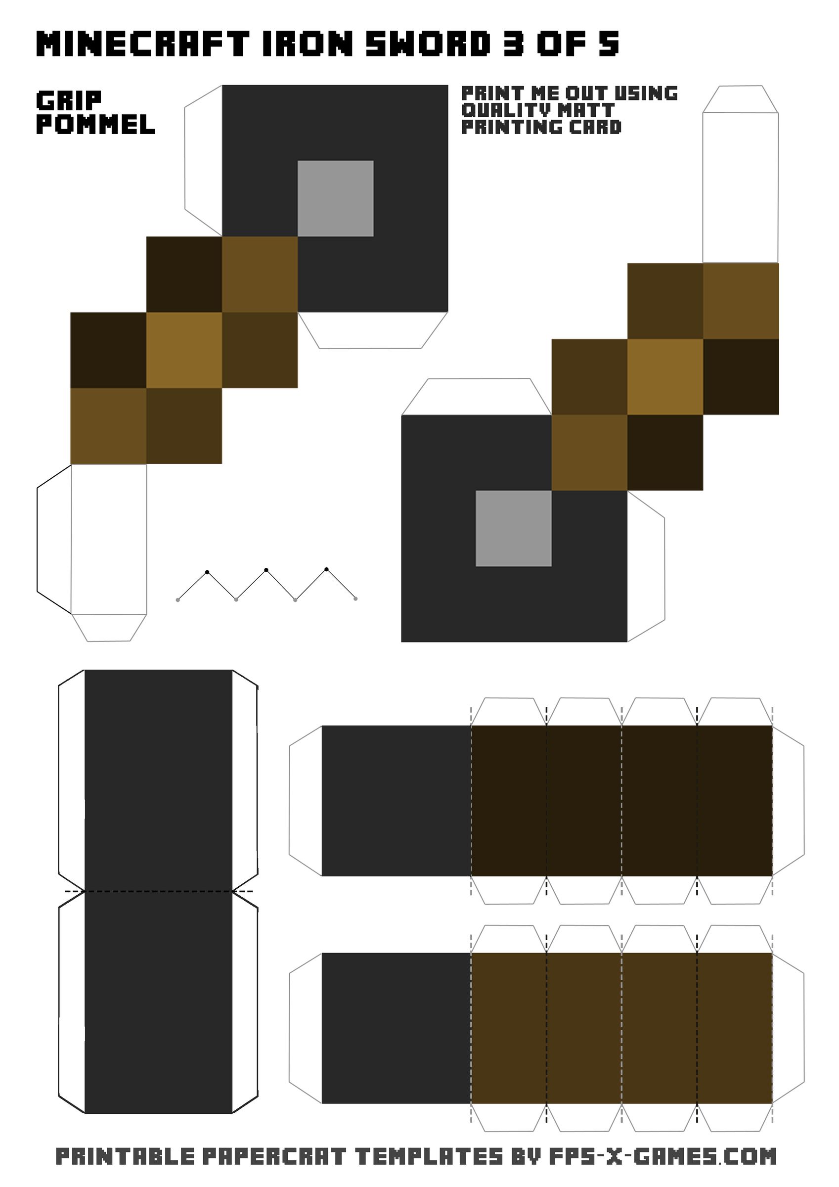 Minecraft Sword Template Laser Cut Minecraft Diamond Sword And Pickaxe