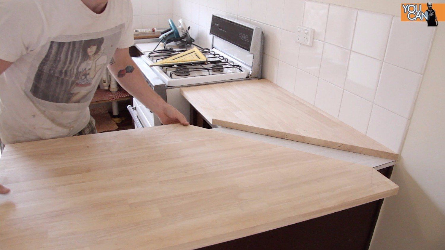 How to Install a Kitchen Countertop (Without Removing the Old One) : 5 ...