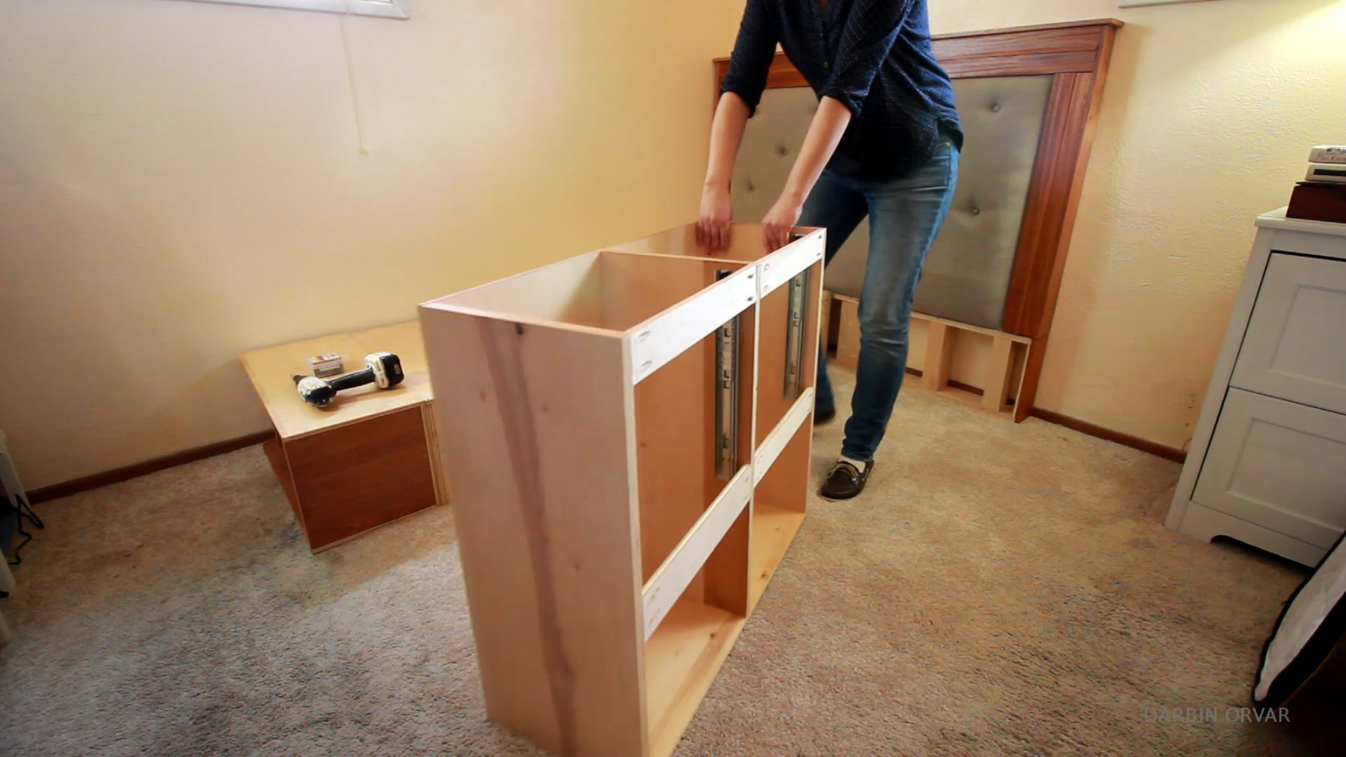 How to Make a Modular Queen Storage Bed : 10 Steps (with Pictures ...