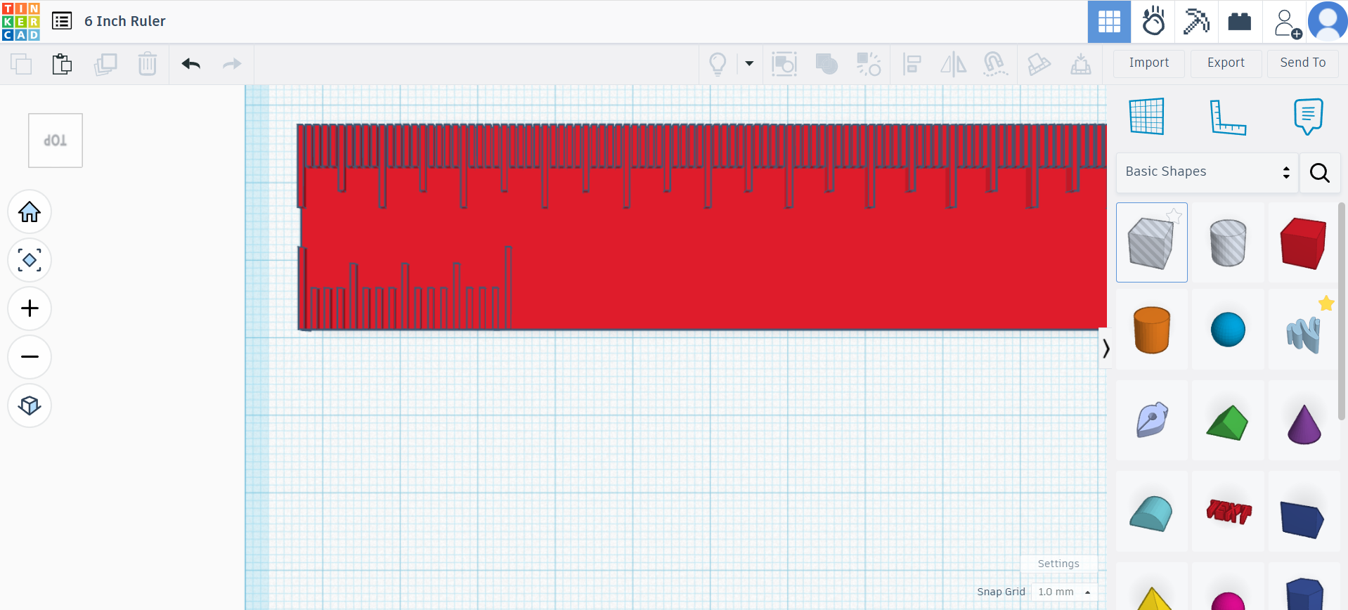 Design and Print a Simple 6-Inch Ruler in Tinkercad : 13 Steps (with Pictures) - Instructables
