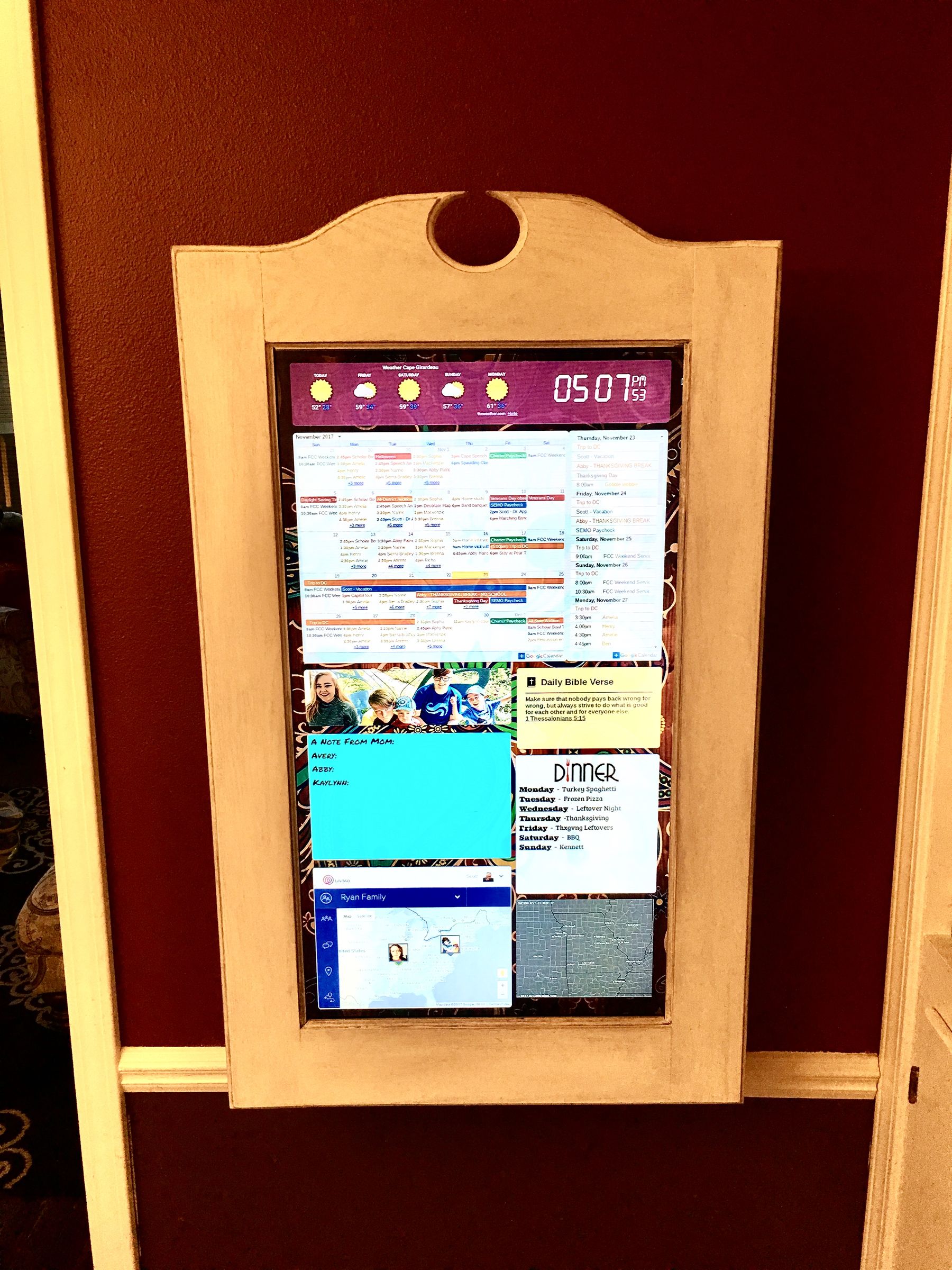 Raspberry Pi: Wall Mounted Calendar and Notification Center : 5 Steps (with Pictures ...