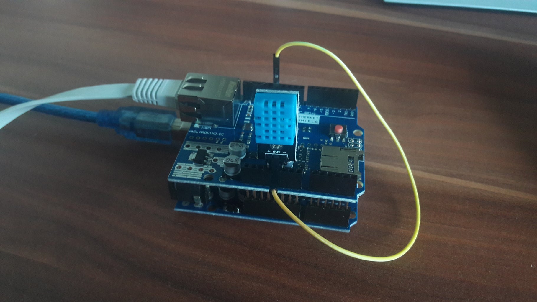 Arduino Ethernet Dht11 Temperature And Humidity Logging Mobile Stats 4 Steps Instructables