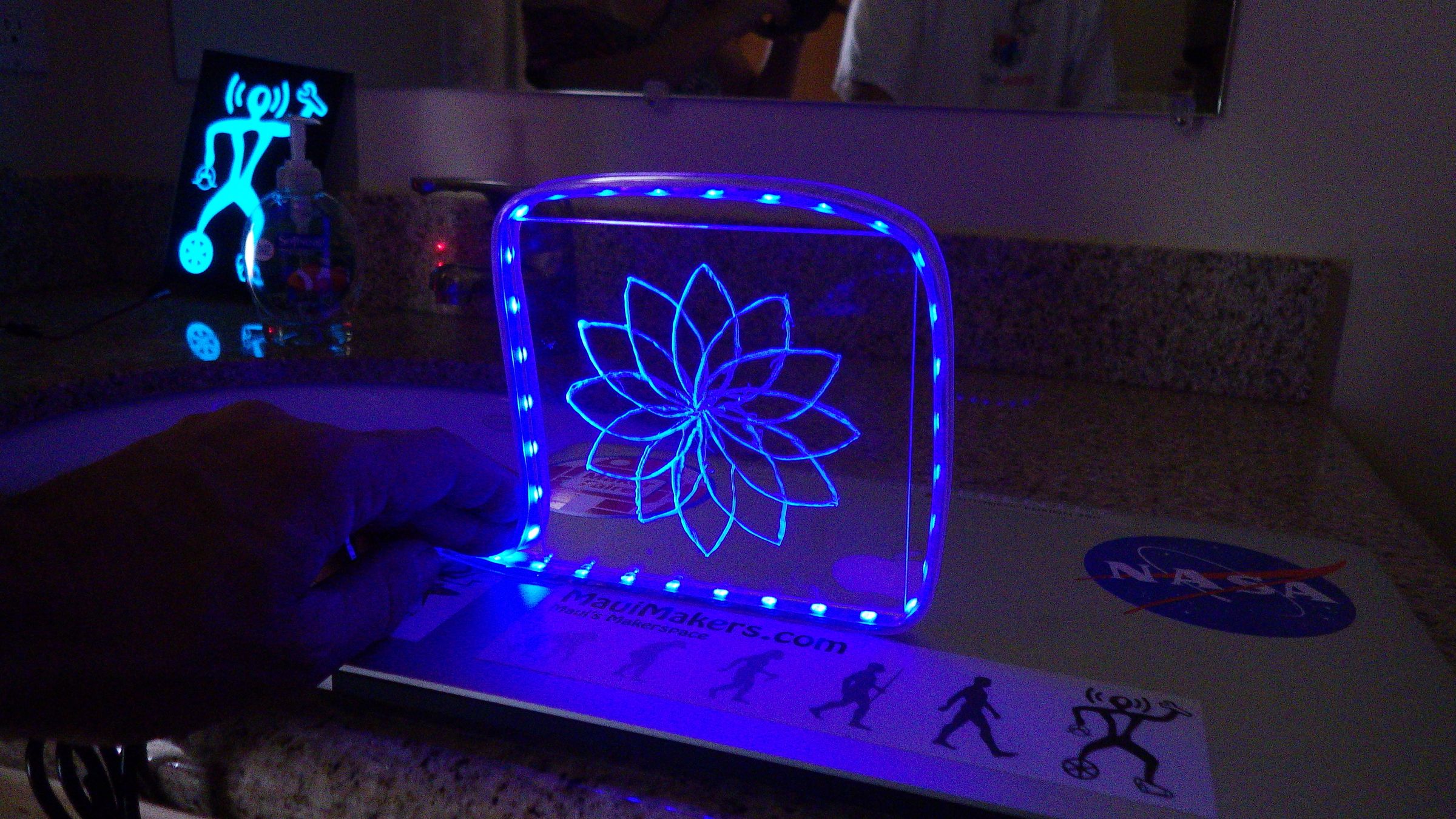 Engraved Acrylic With LED Lights at MauiMakers! : 5 Steps (with ...