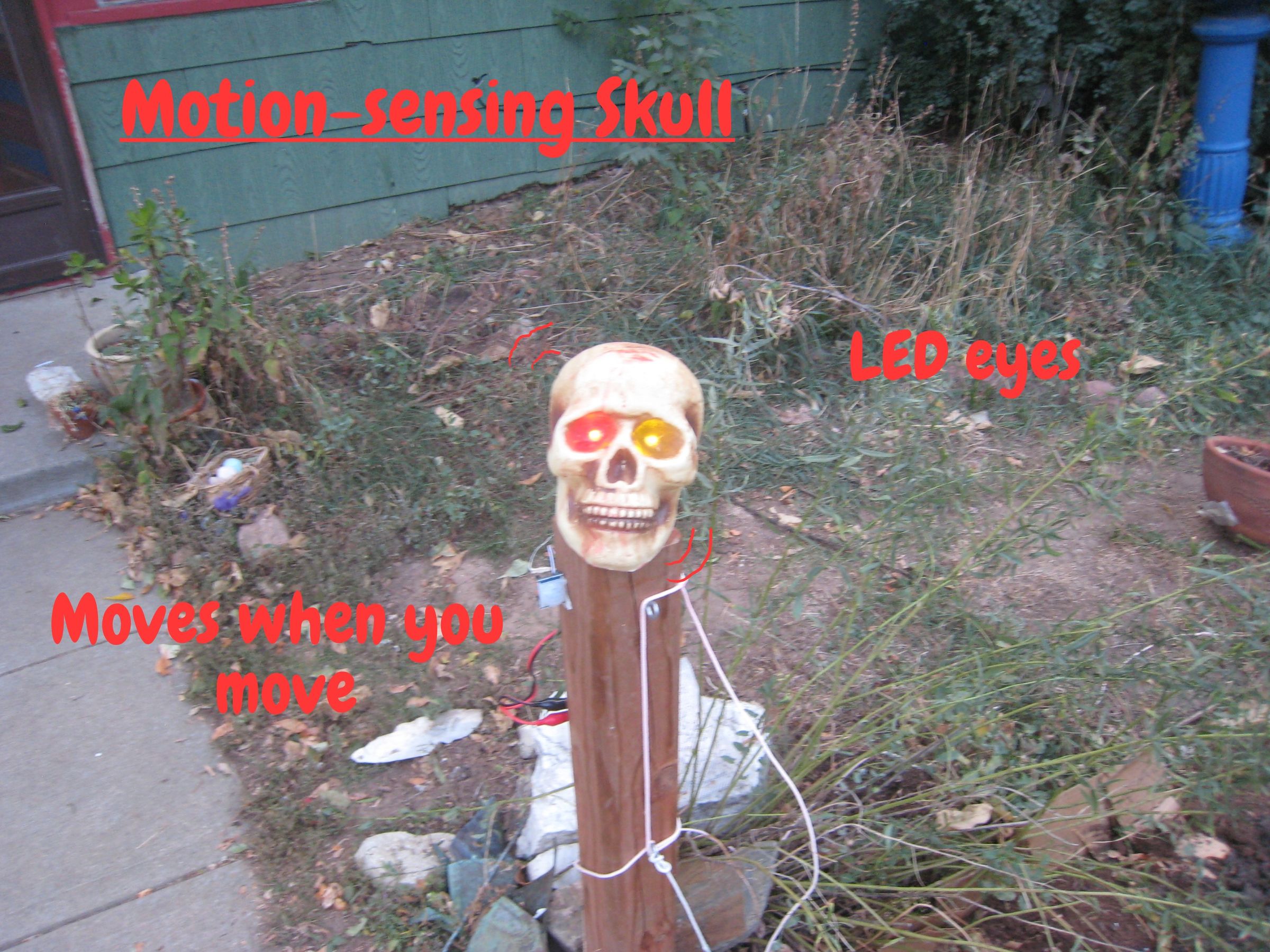 Scary, Motion-sensing, Moving, Halloween Skull : 11 Steps (with ...