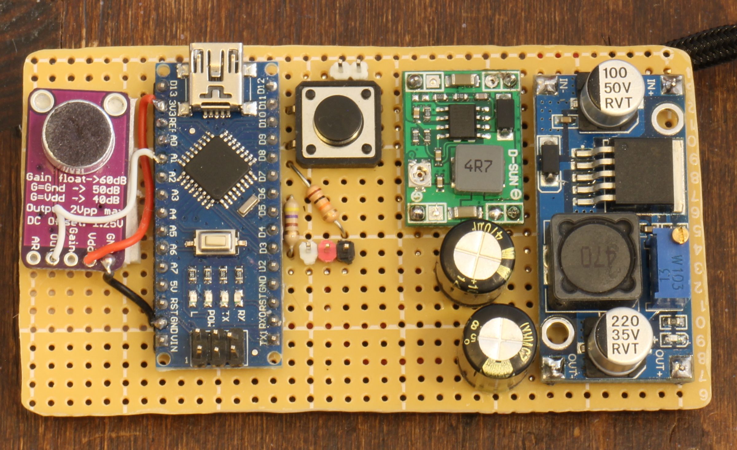 Arduino Controlled Sound Responsive LED Display : 7 Steps (with ...