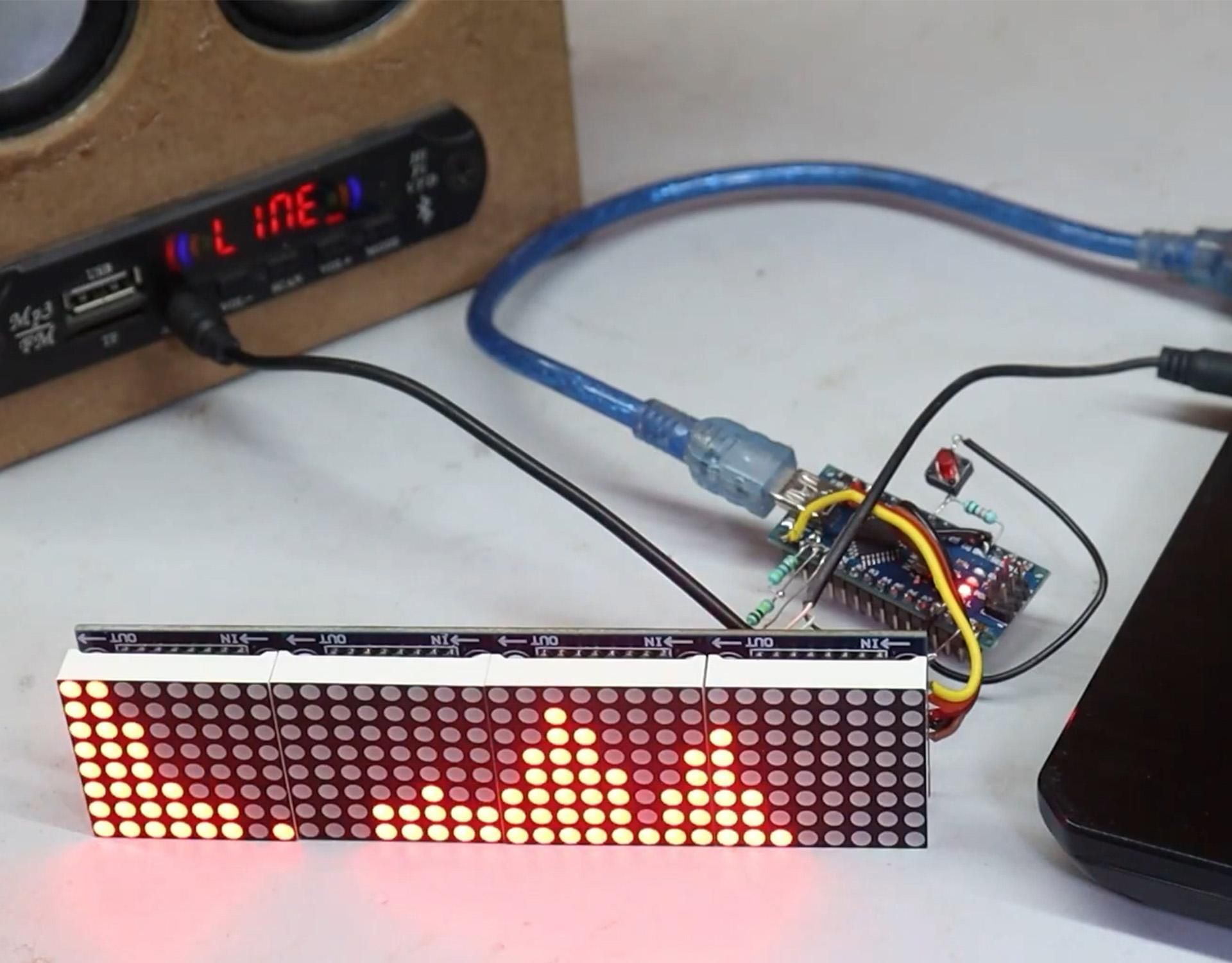 How to Make a 32-Band Music Spectrum Analyzer Using MAX7219 LED Display ...