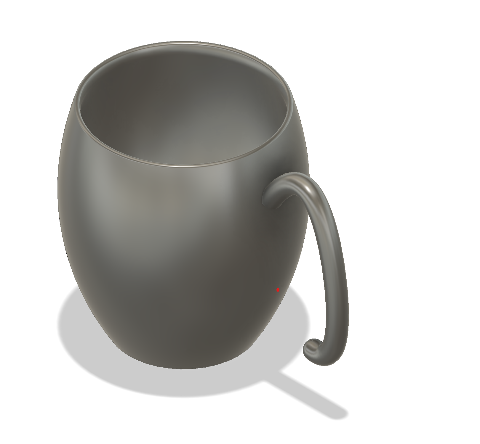Simple Cup - 3D Printable With Customizable Handle, Actual Size, Simple ...