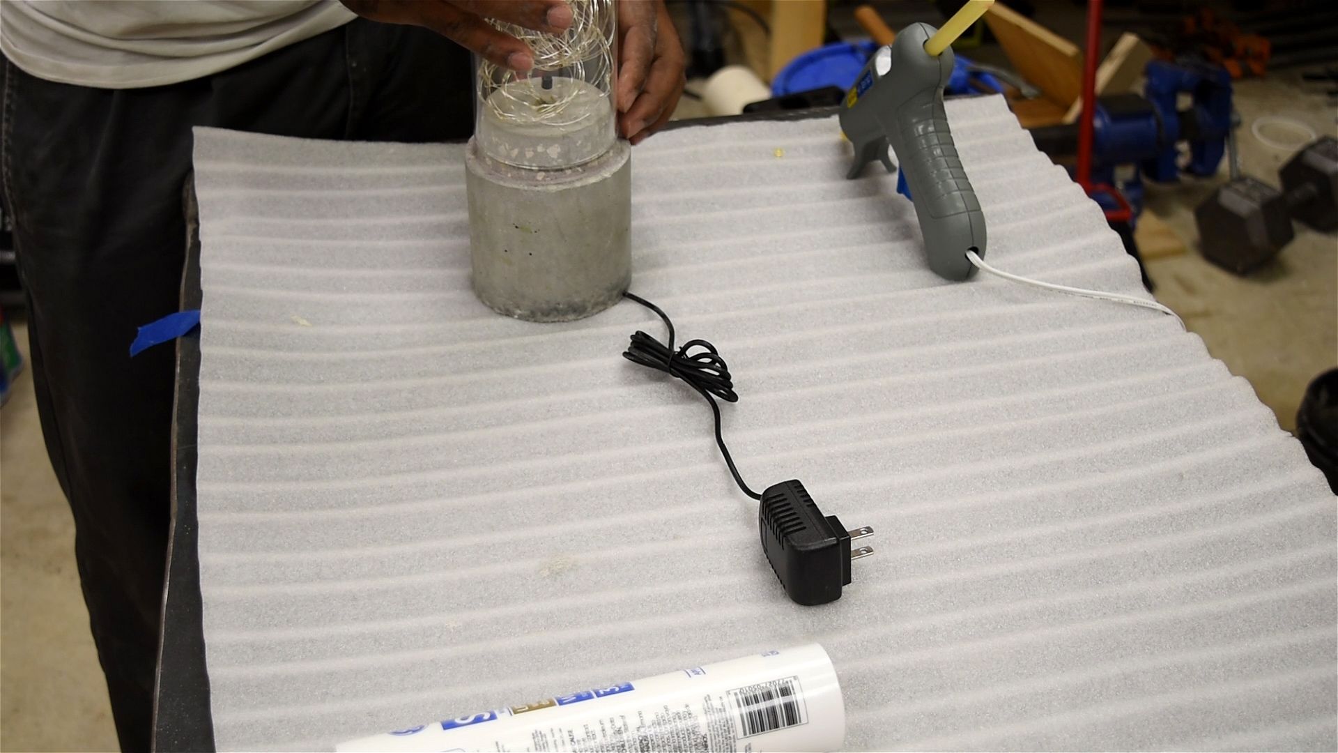 DIY Concrete Lamp - LED String Light : 9 Steps (with Pictures ...