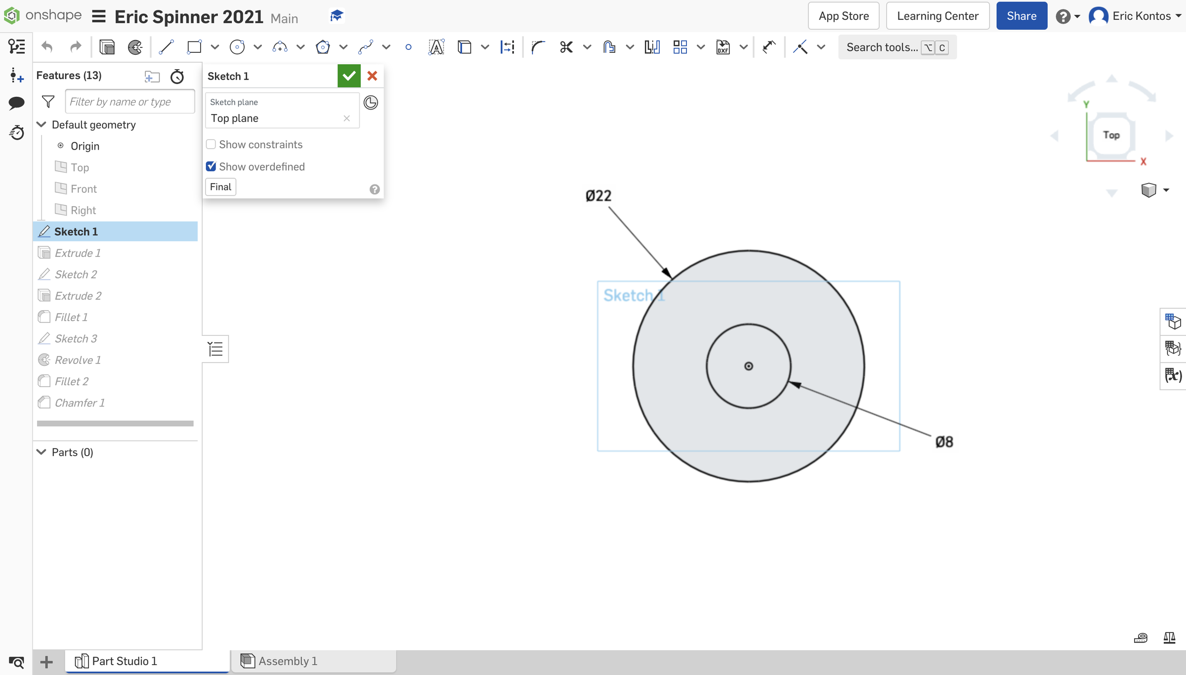 Fidget Spinner in Cad ONSHAPE : 14 Steps (with Pictures) - Instructables