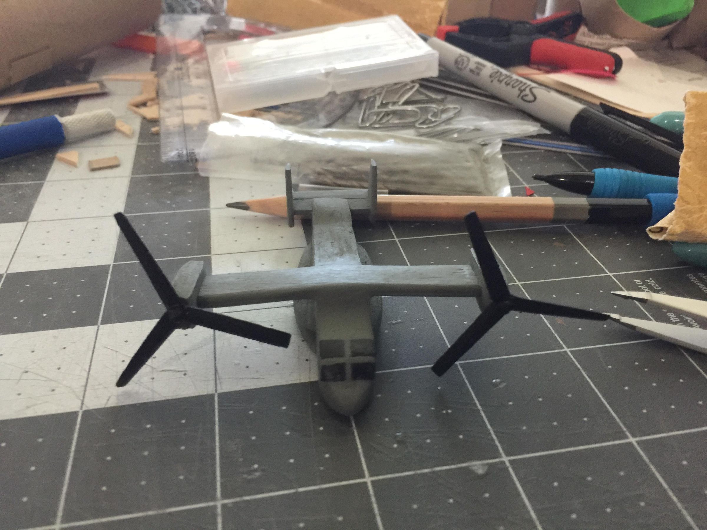 V-22 Osprey Military Aircraft Out of Popsicle Sticks : 10 Steps (with ...