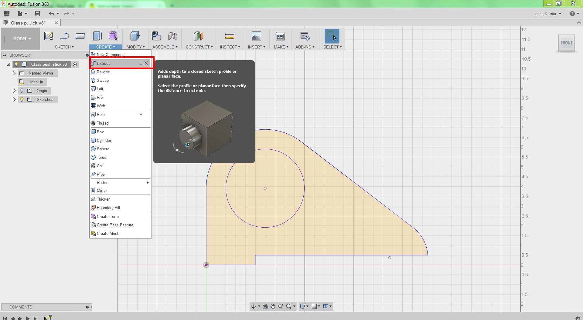 Constraints and Extruding : 11 Steps - Instructables