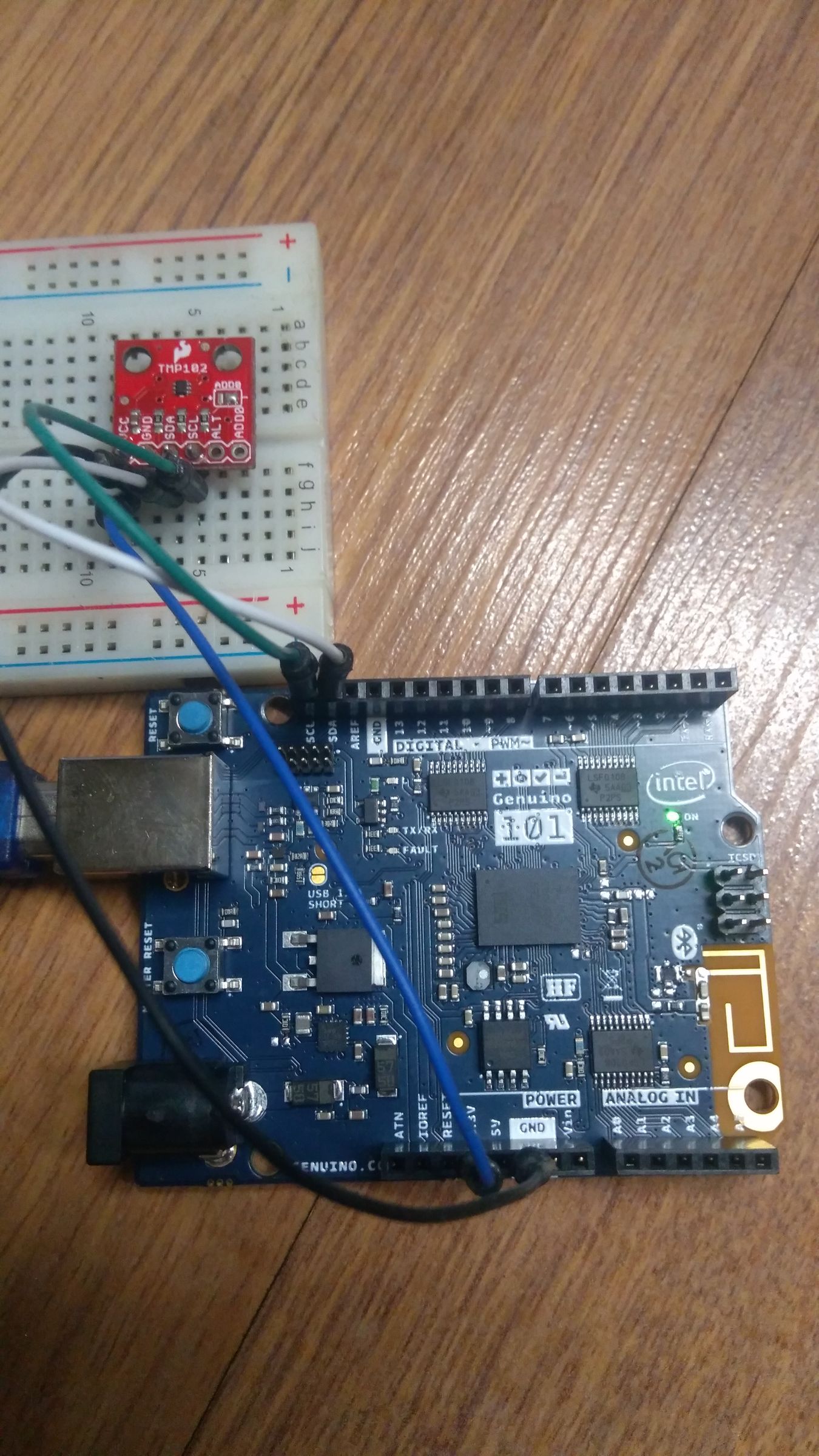 Arduino/Genuino 101 BLE Thermometer With TMP102 and Blynk : 6 Steps ...