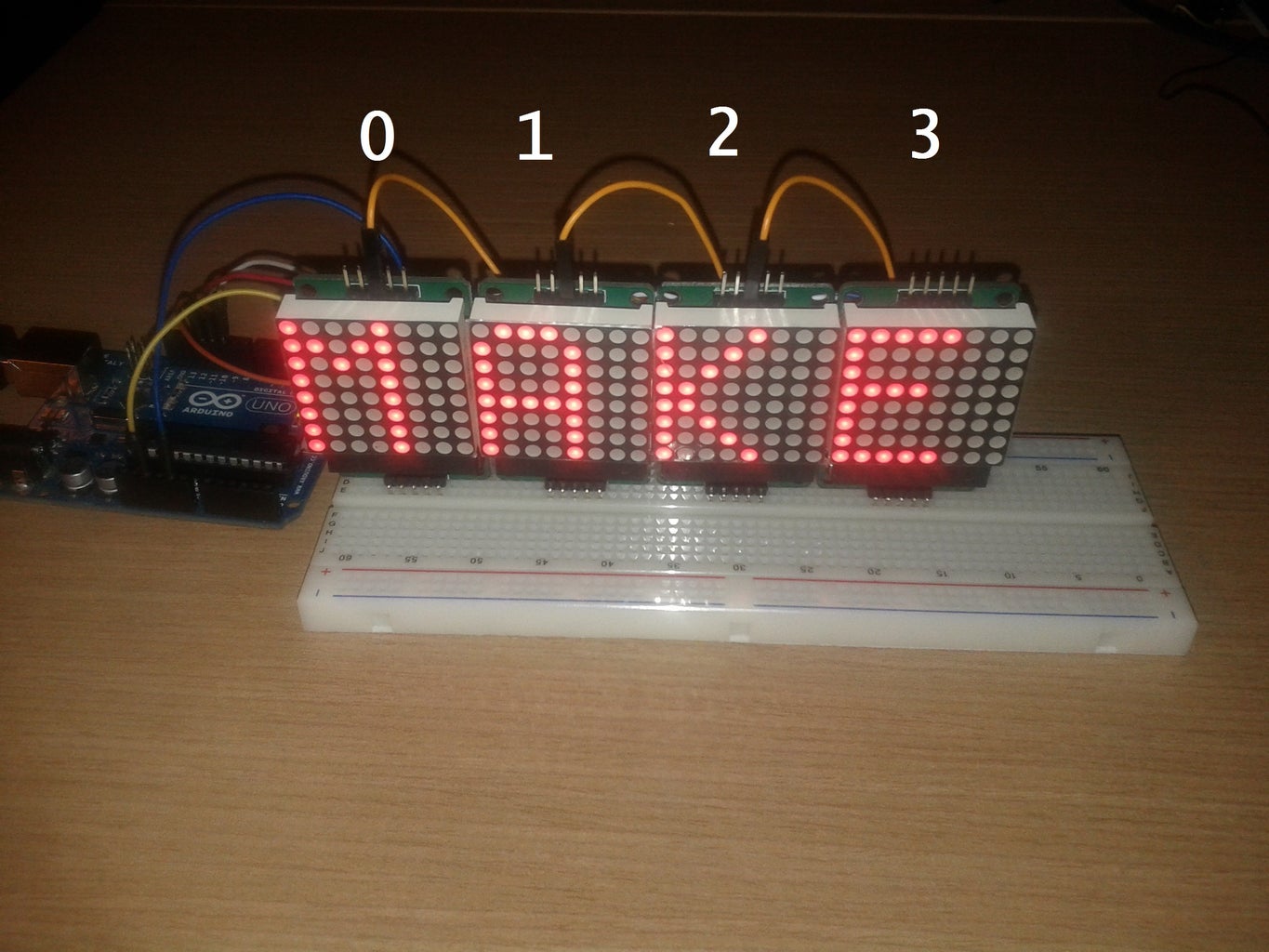 Multiple Led Matrices With Arduino 8 Steps Instructables